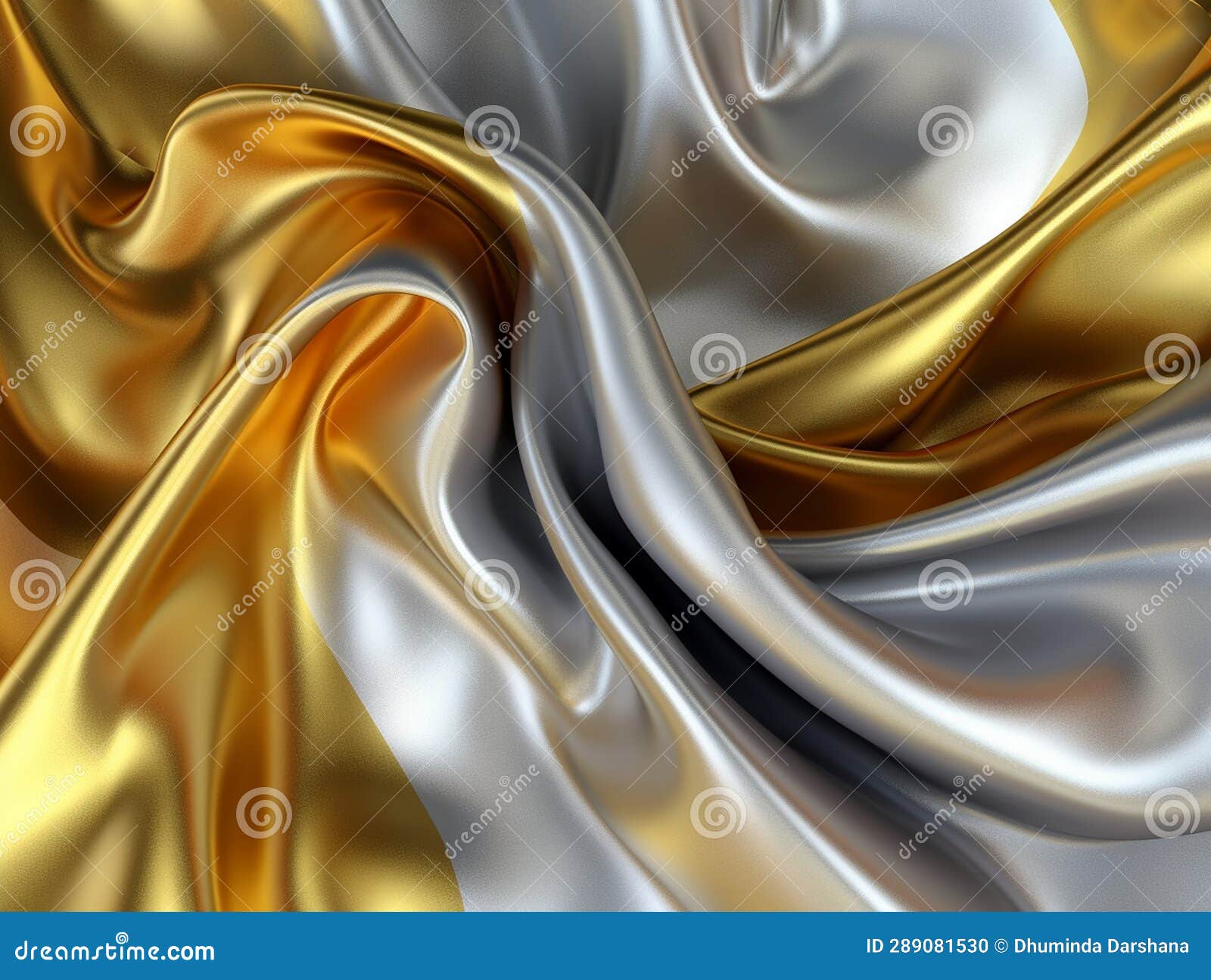 Shiny Gold and Silver Liquid Color Wavy Abstract Background Stock ...