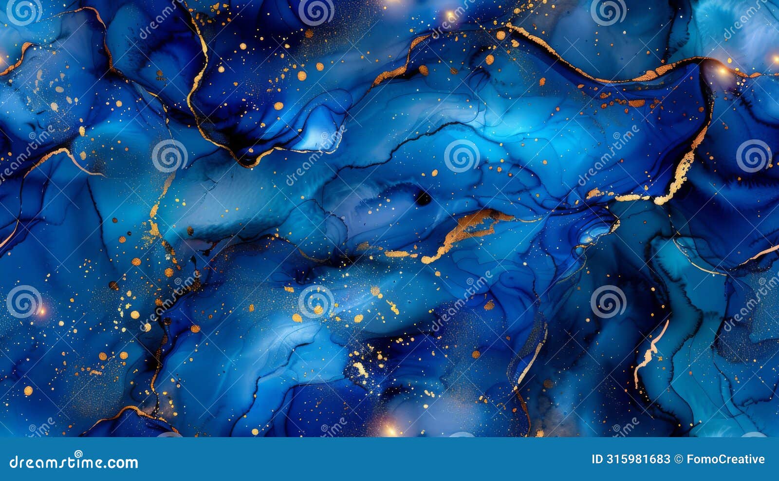 Shiny Gold Veined Marble Texture On Blue Royalty-Free Stock Photography ...