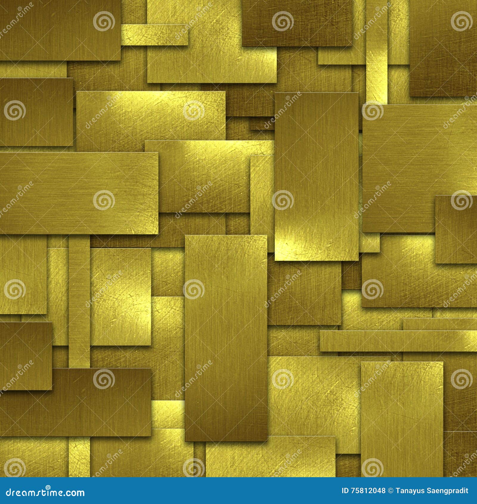 Shiny Gold Wall. Golden Background and Texture. Stock Illustration ...