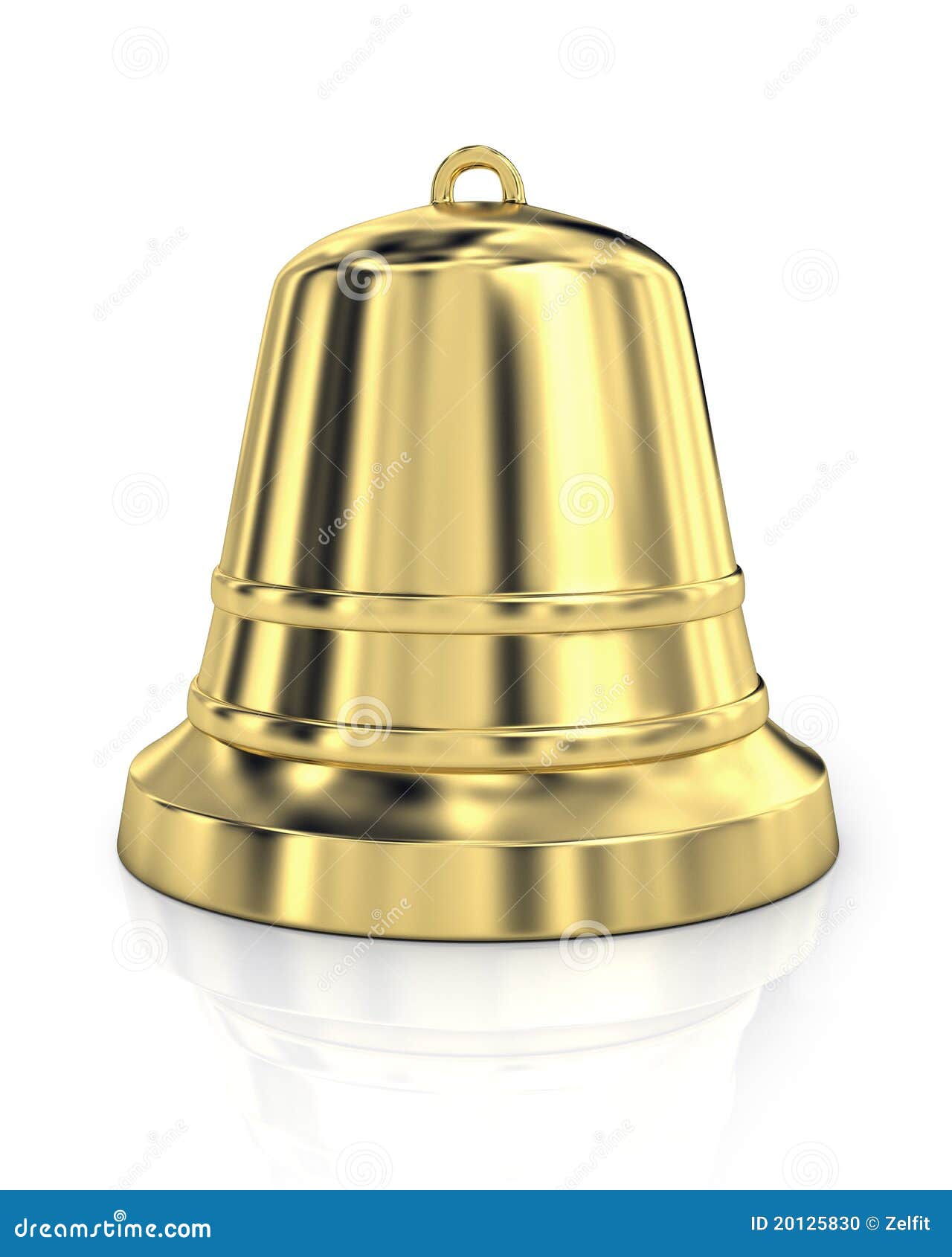 Shiny golden bell stock illustration. Illustration of holly - 20125830