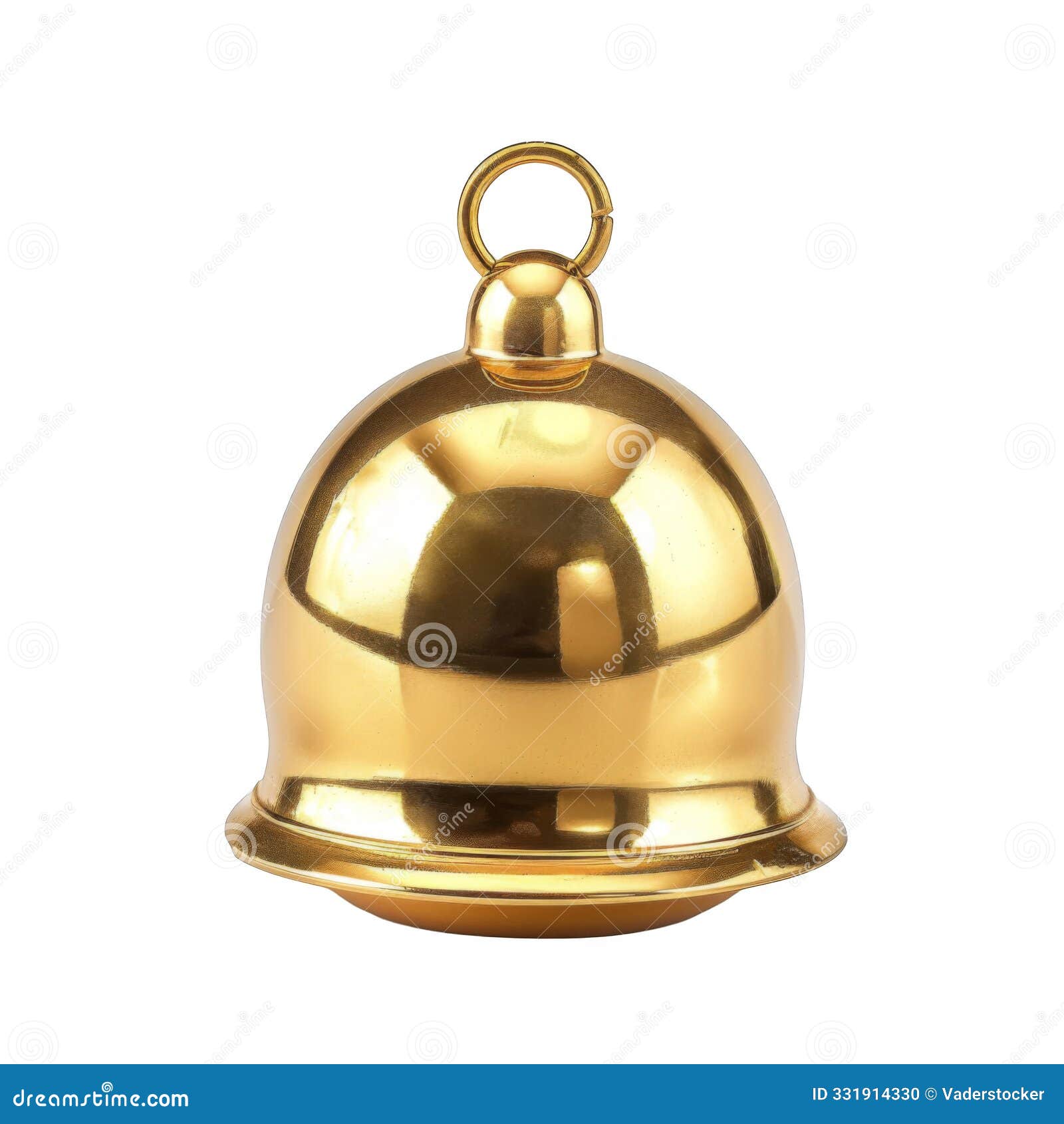 Shiny Golden Bell with a Circular Loop Stock Illustration ...