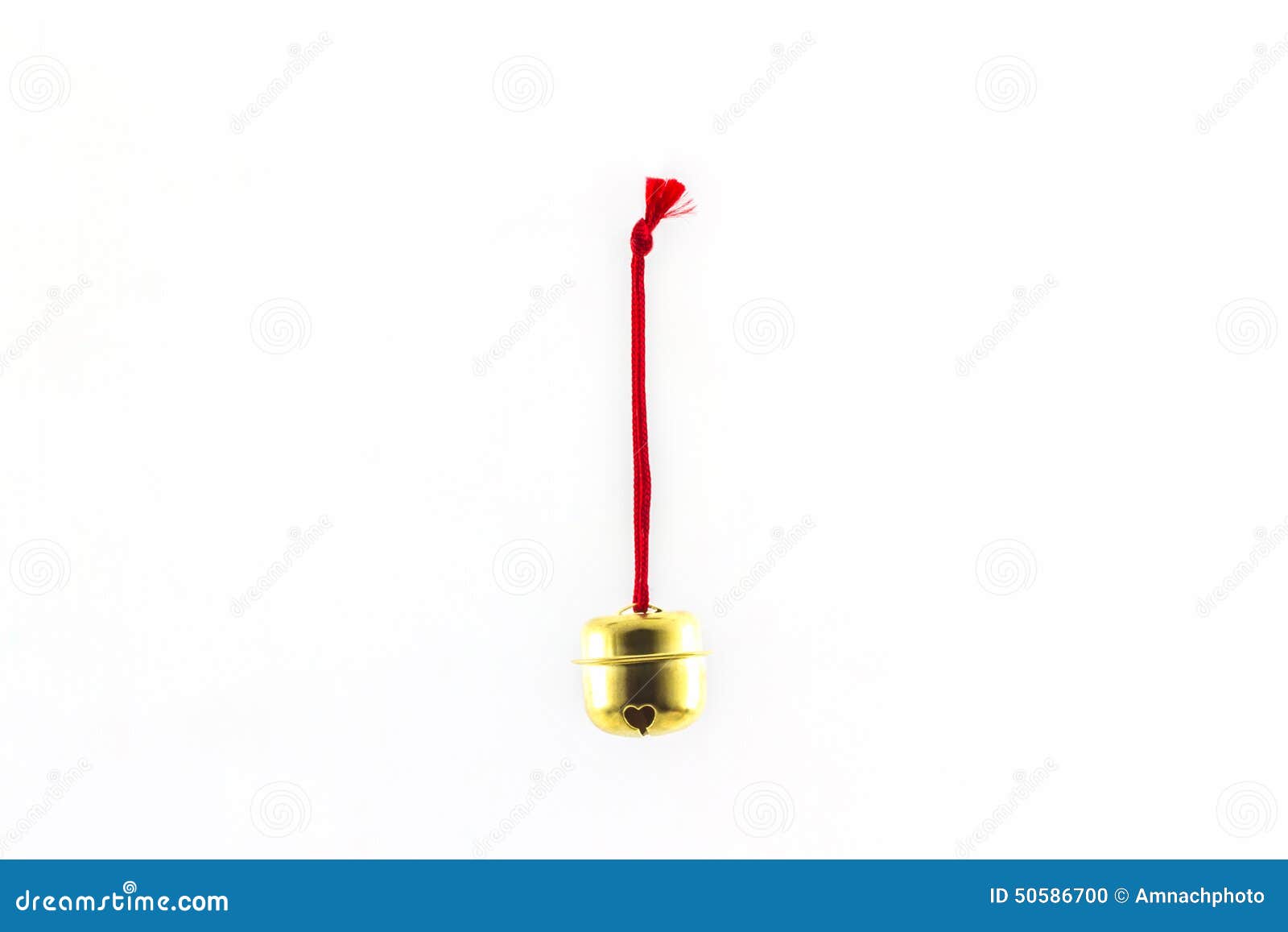 Shiny golden bell. stock photo. Image of decorative, color - 50586700