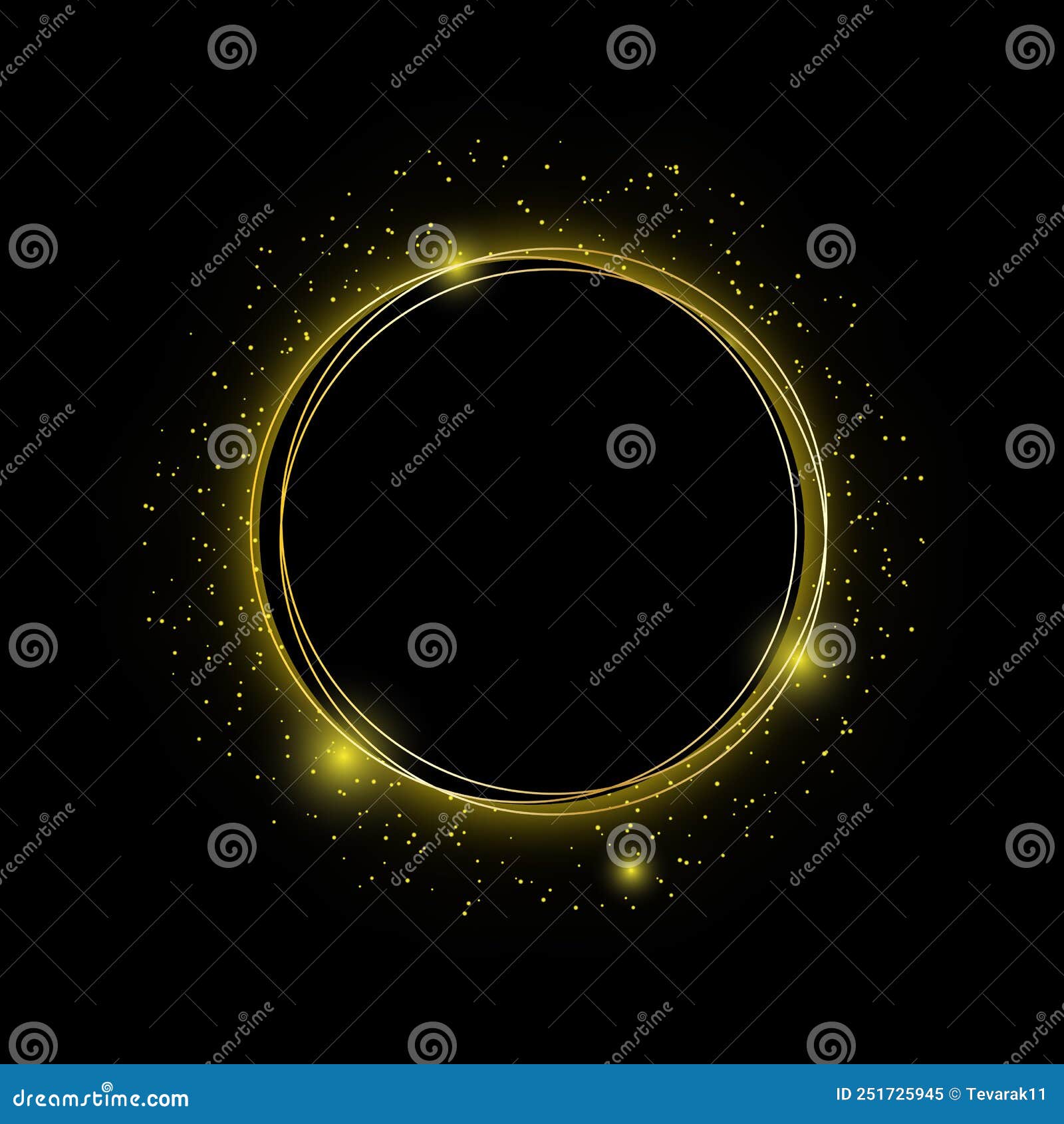 Shiny Golden Frame with Sparkles and Smoke Free Vector Stock ...