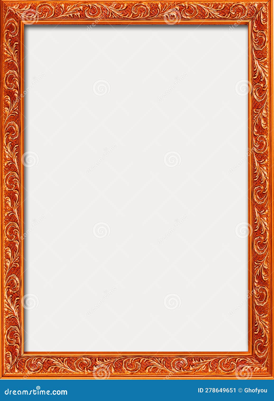 Shiny gold frame stock image. Image of frame, golden - 278649651