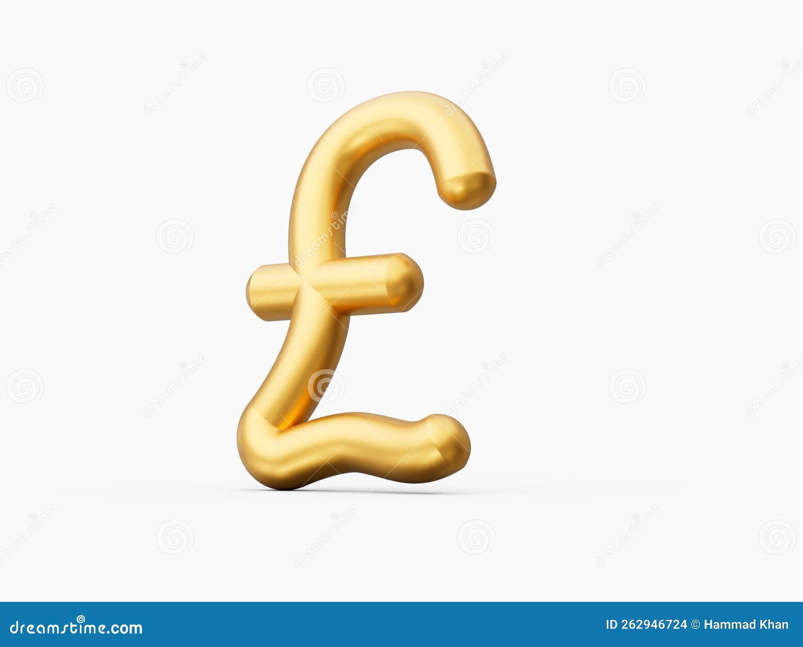 Shiny Golden Pound Symbol 3d Illustration Stock Illustration ...