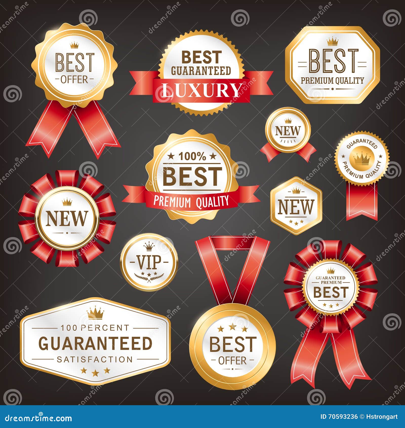 Shiny Golden Prize Emblem Design Stock Illustration - Illustration of ...