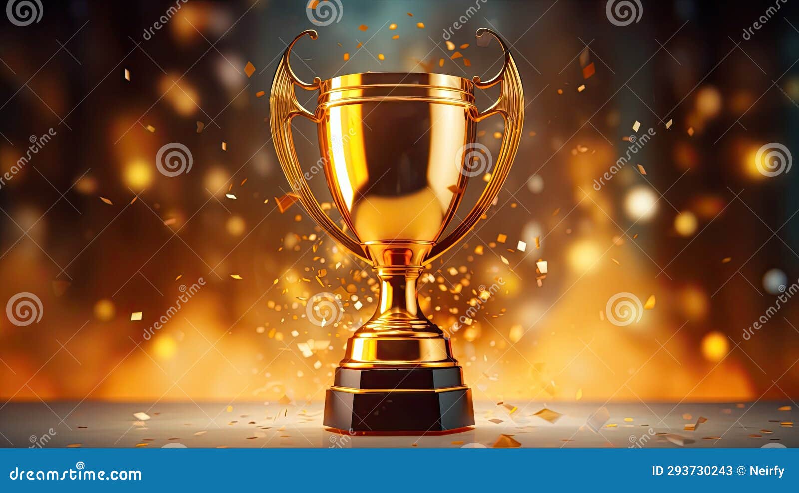 Shiny golden trophy stock illustration. Illustration of sport - 293730243