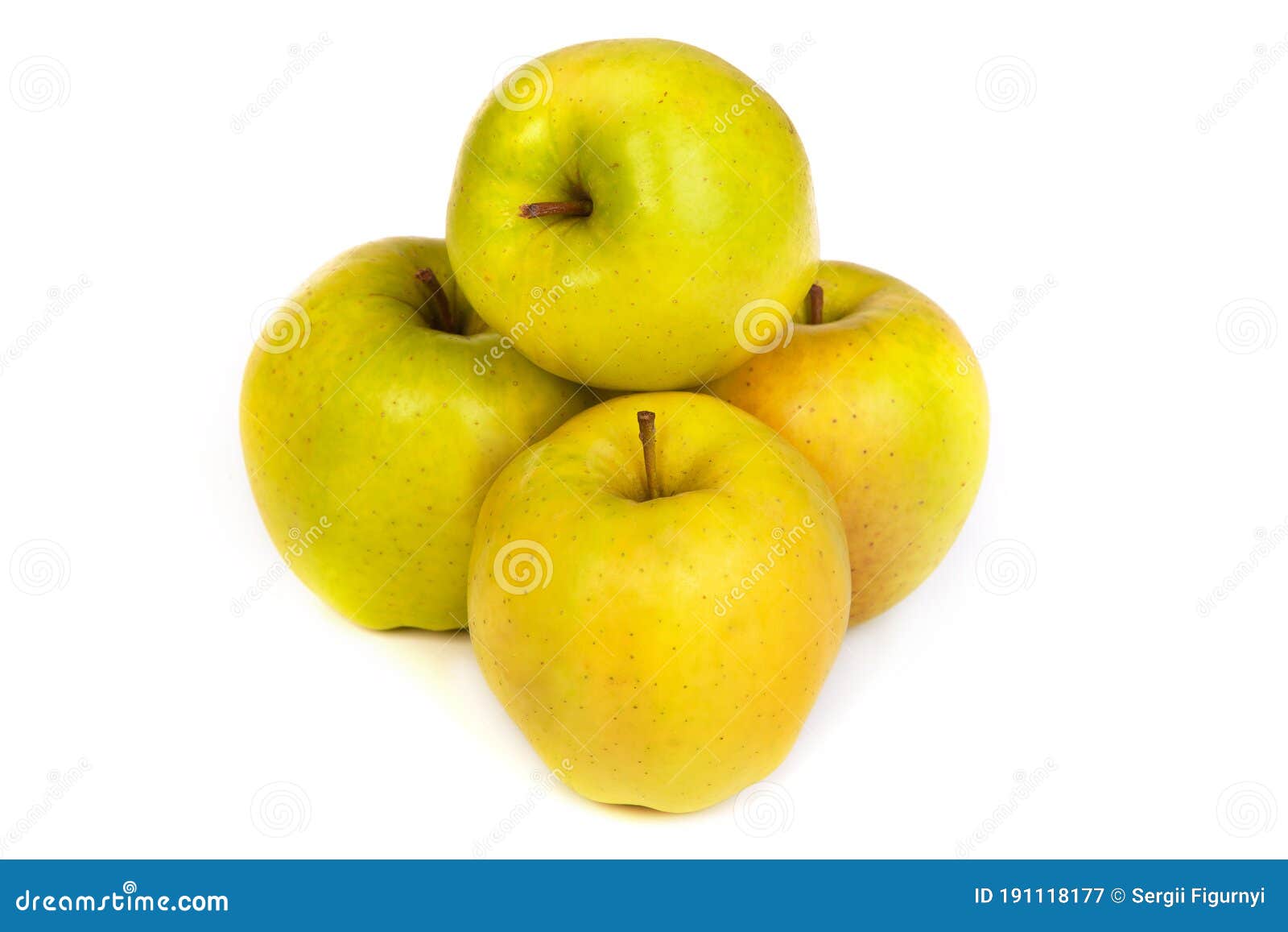 A Shiny Green Apple Isolated on White Stock Image - Image of healthy ...