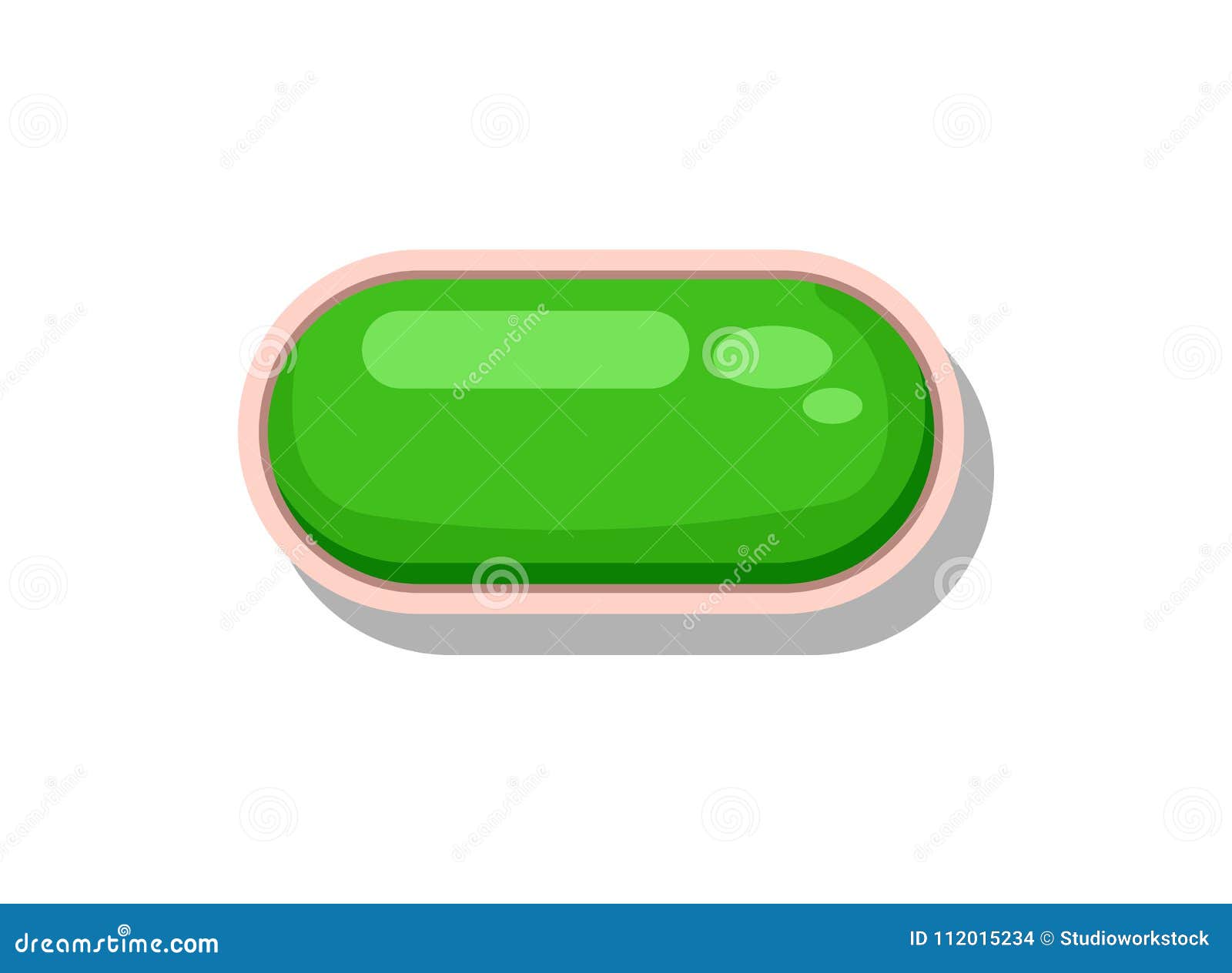 Shiny Green Button for Game Menu Interface Stock Vector - Illustration ...