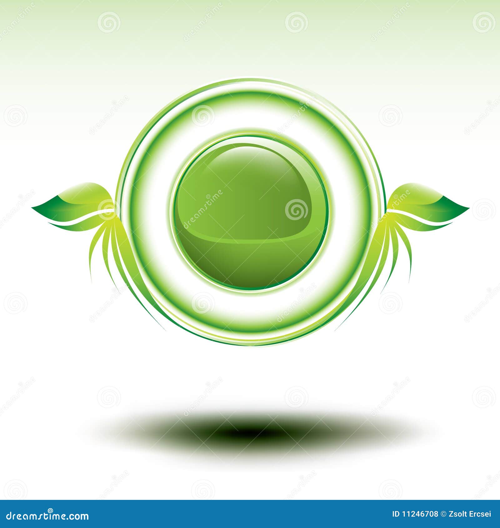 Shiny Green Environmental Vector Symbol Stock Vector - Illustration of ...
