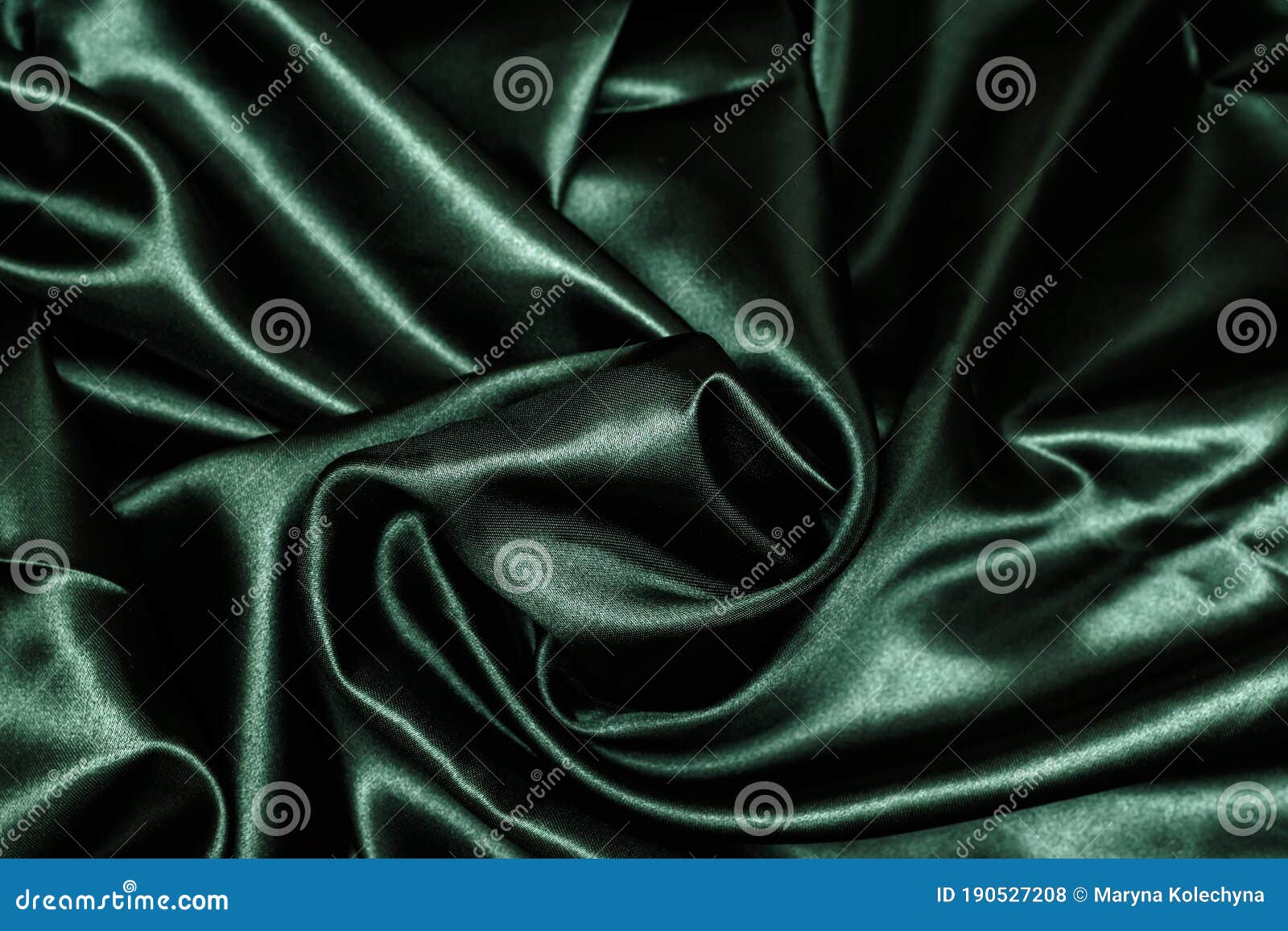 Shiny Green Fabric. Green Wavy Fabric Background Stock Photo - Image of ...