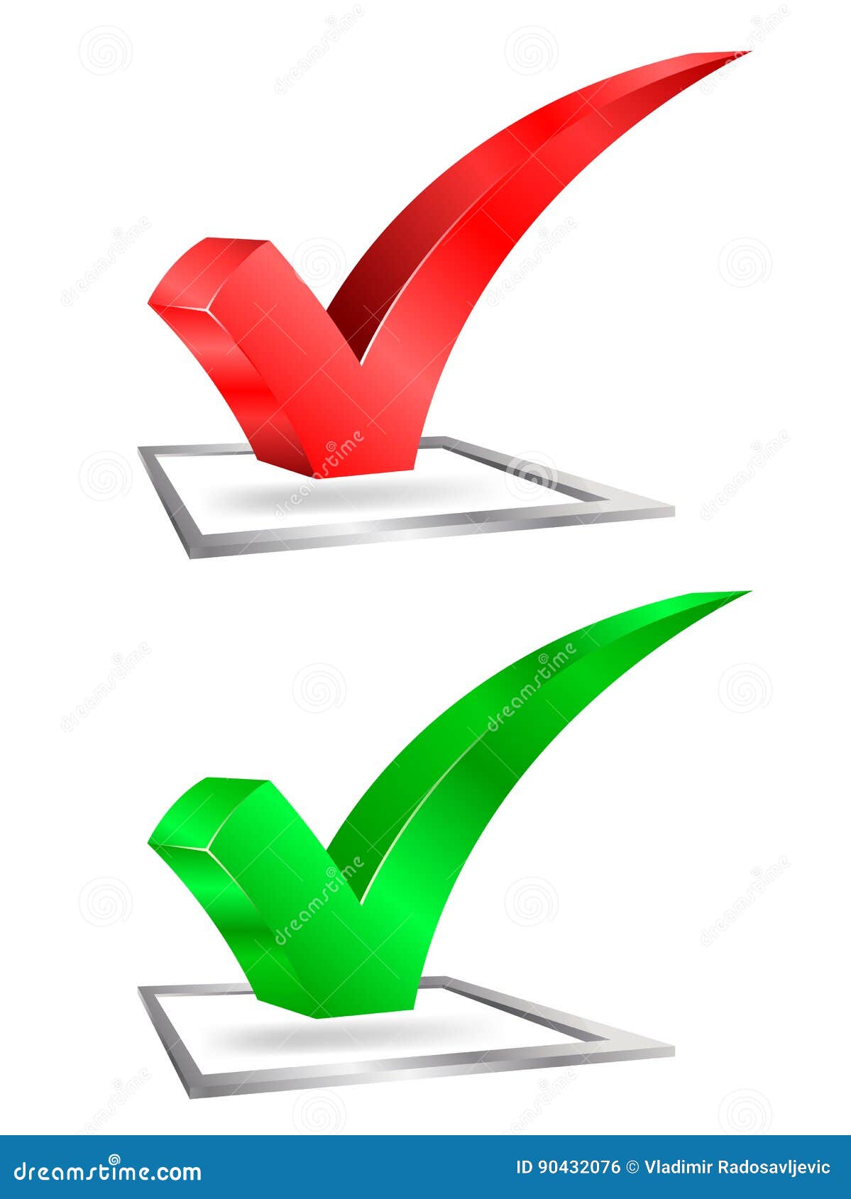 Check Marks Signs. Drawn Icons Of Check Marks. Checkbox Icons And ...