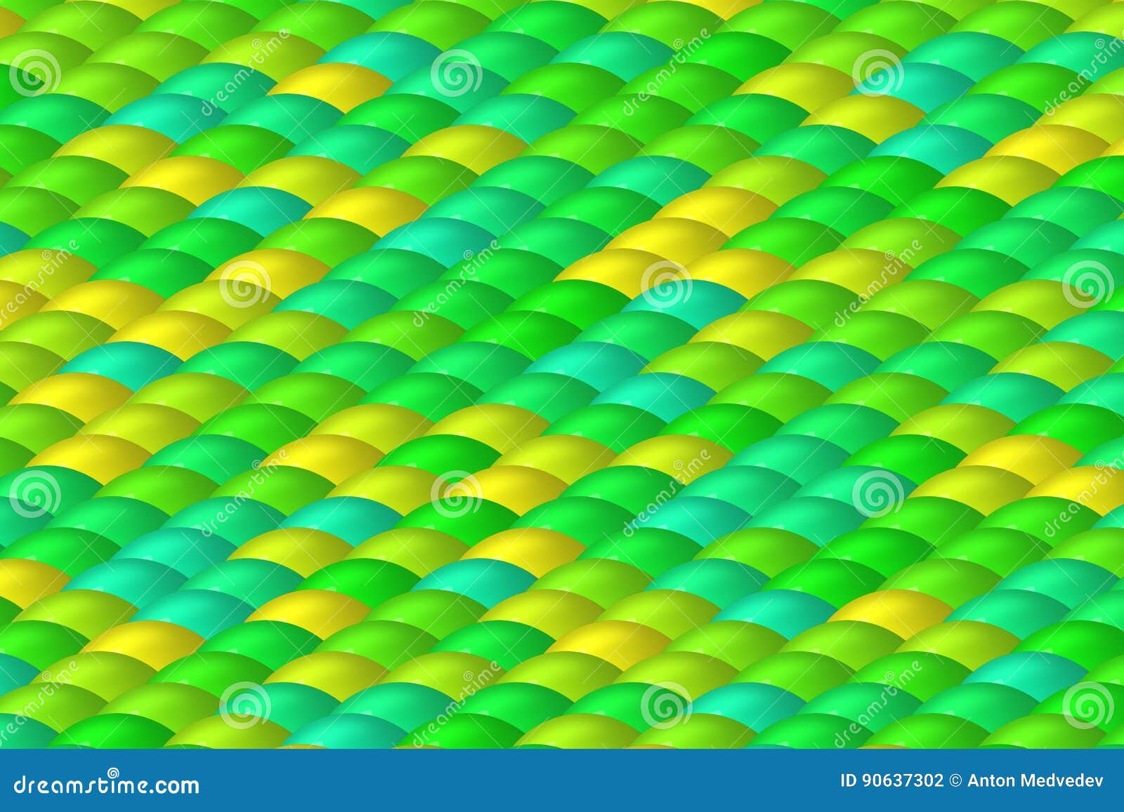 Shiny Green Scales and Bubbles Combination Pattern Stock Illustration ...