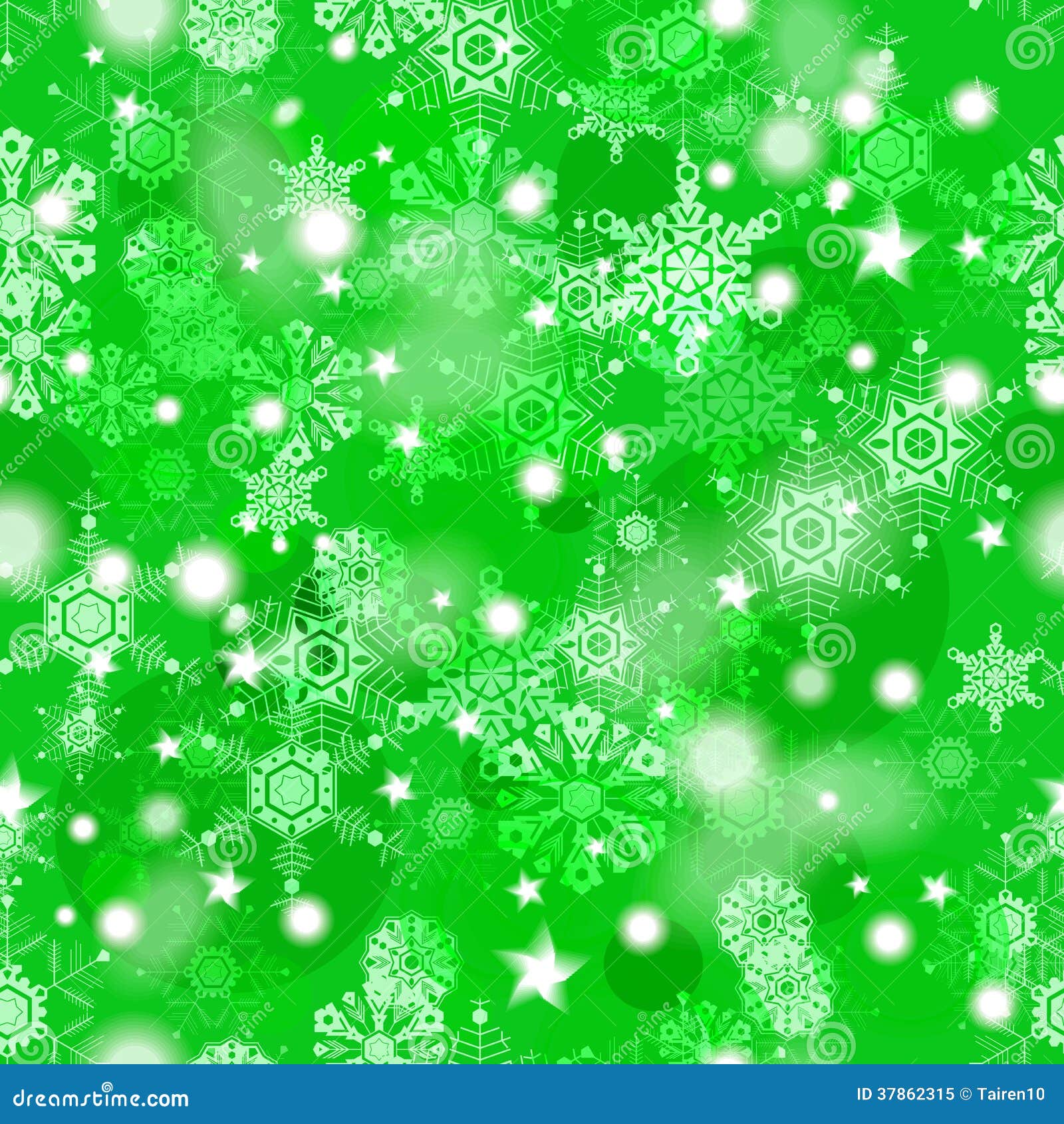 Shiny Green Winter Seamless Pattern Stock Vector - Illustration of ...