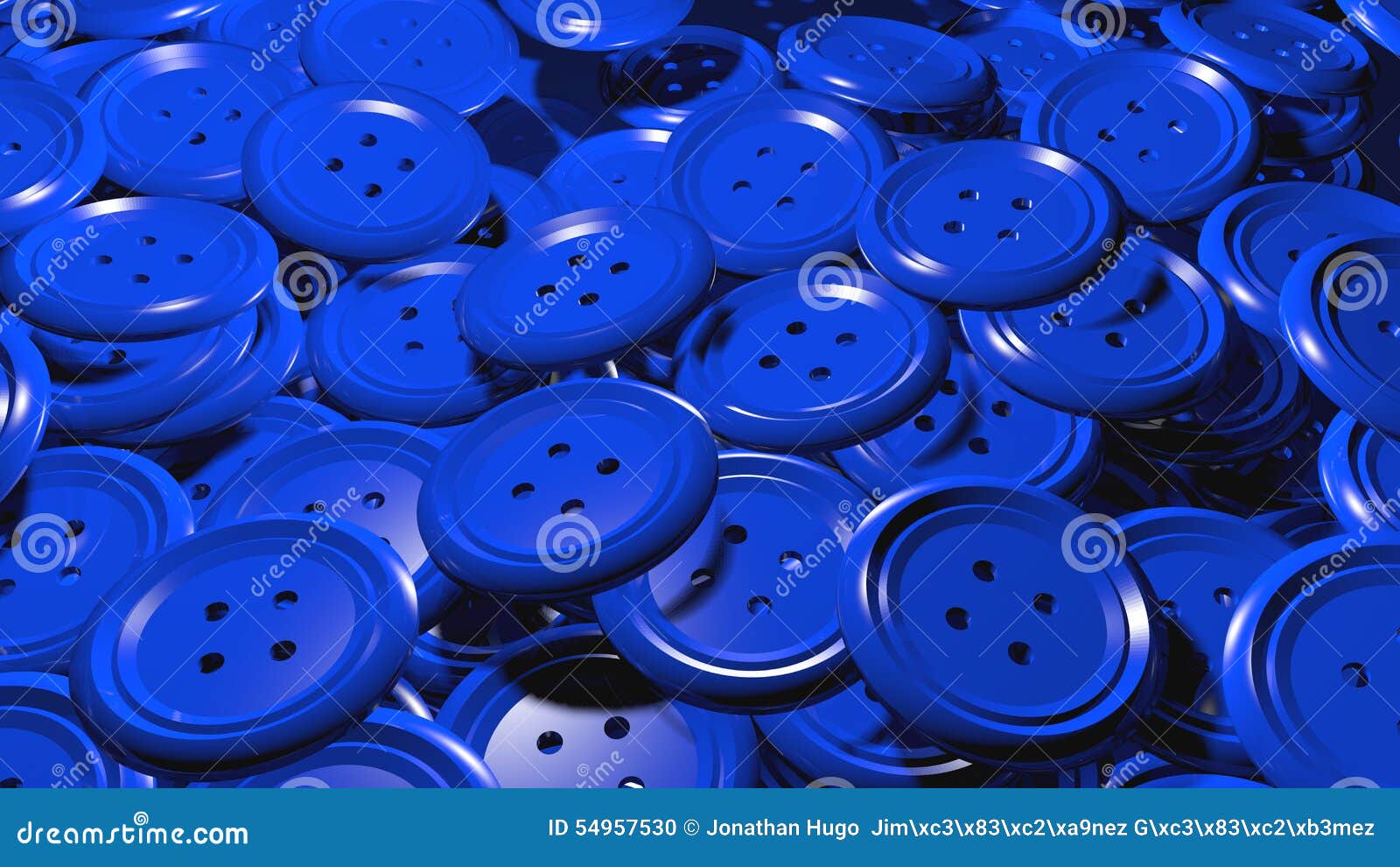 Shiny Group of Plastic Blue Button Clothes Stock Illustration ...