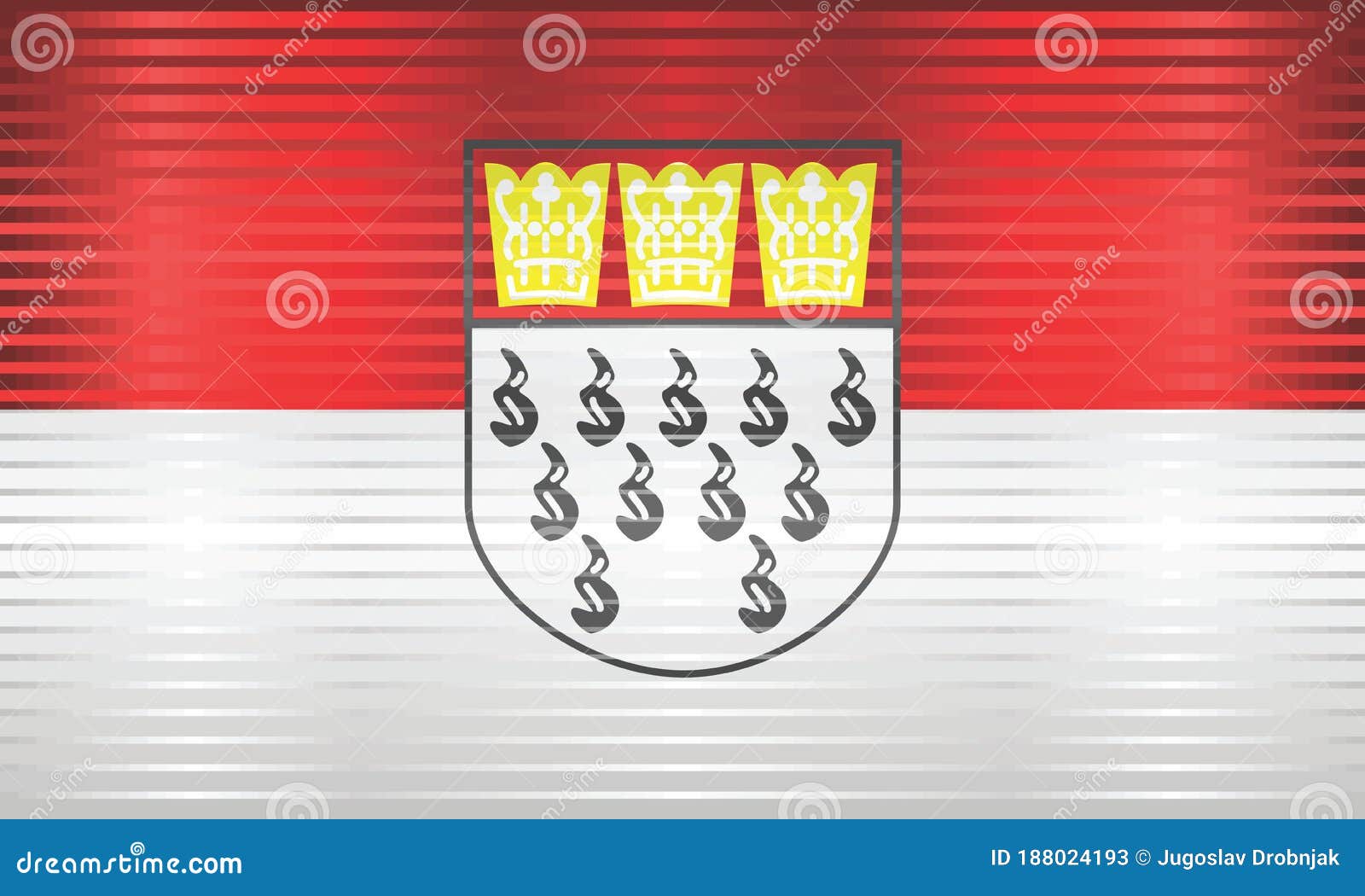 Shiny Grunge Flag of the City of Cologne Stock Vector - Illustration of ...