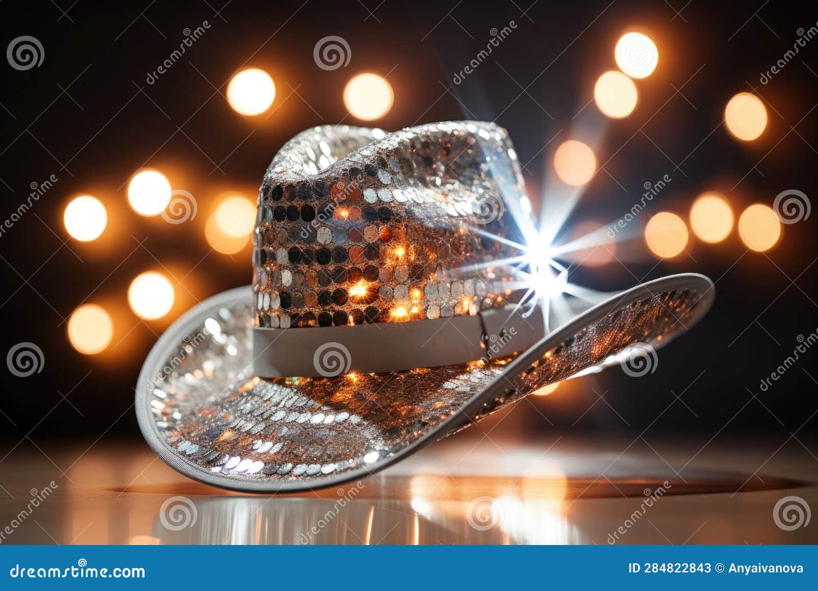 A Shiny Hat with a Light Shining through it. Stock Illustration ...