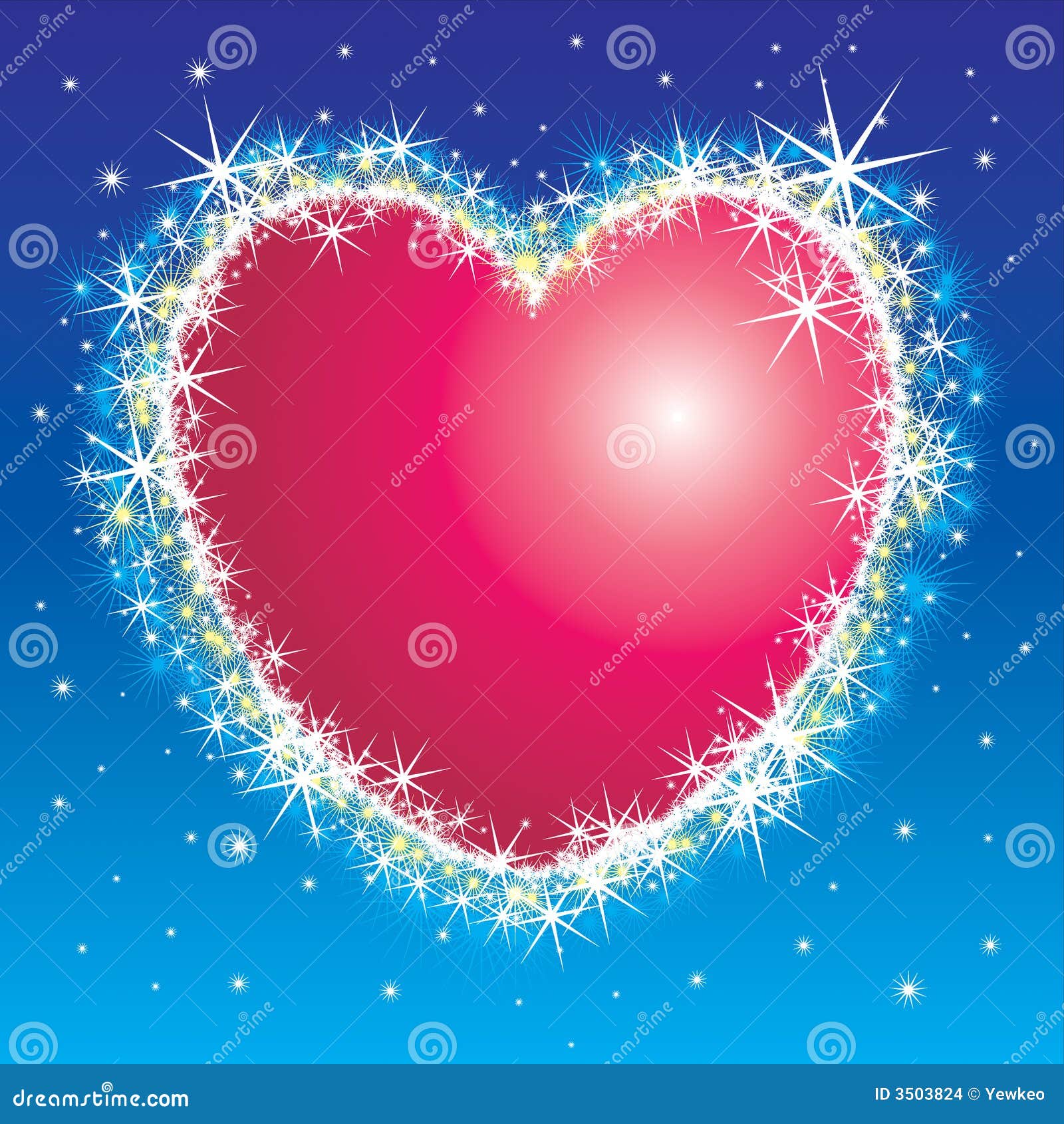 Shiny heart stock vector. Illustration of loving, framed - 3503824