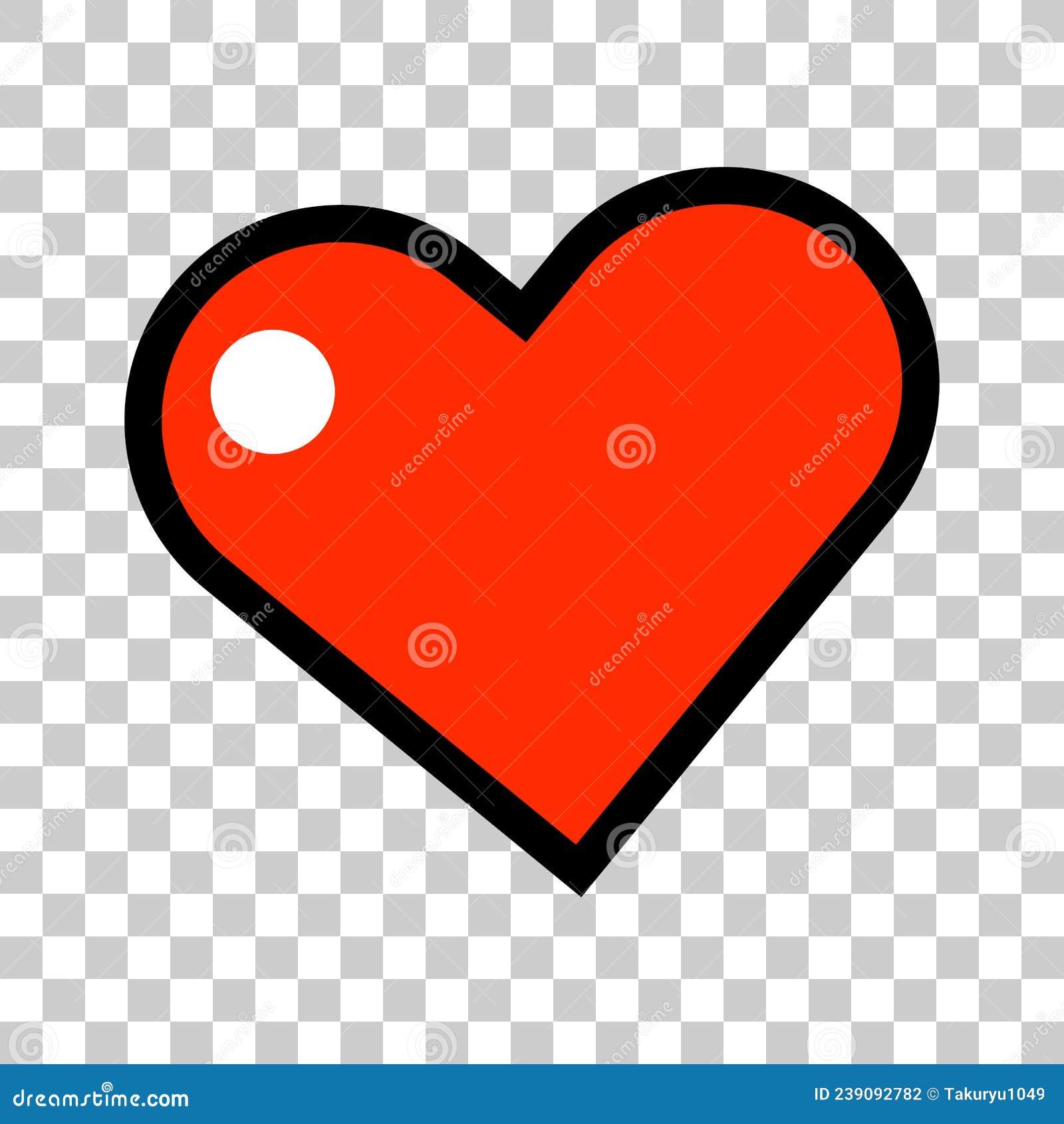 A Red Heart Icon with a Transparent Background. Vector. Stock Vector ...