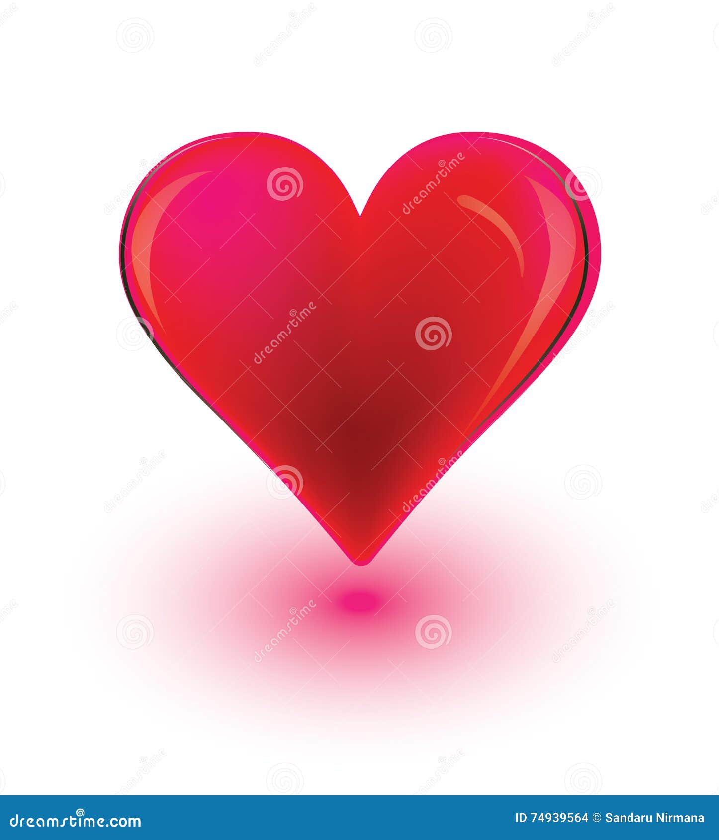 Shiny heart stock vector. Illustration of lover, celebration - 74939564