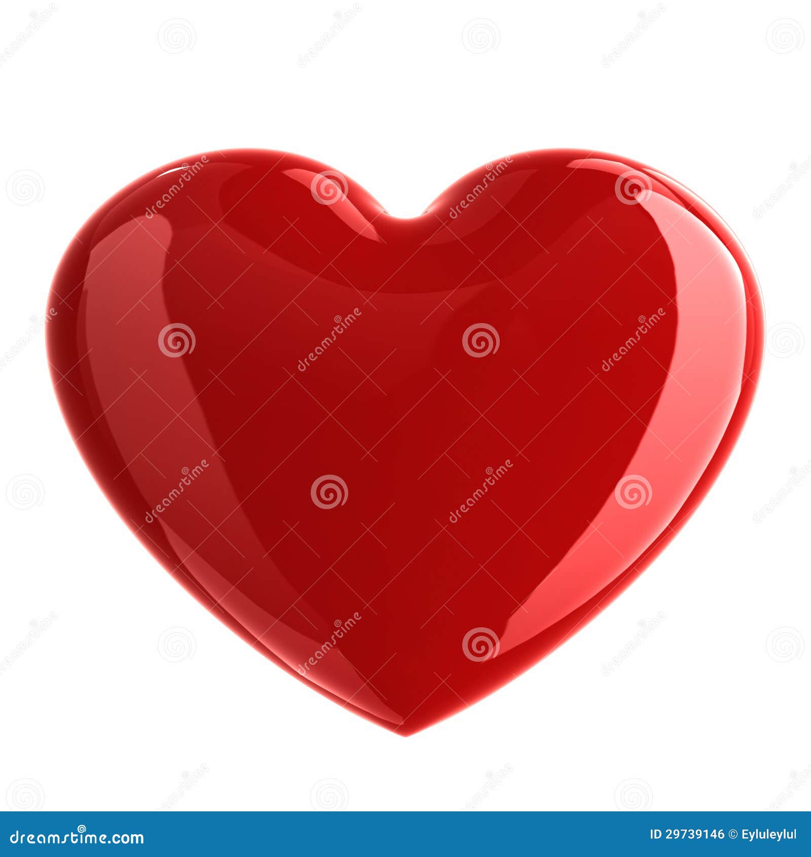 Shiny Heart Shape Isolated on White. Stock Illustration - Illustration ...