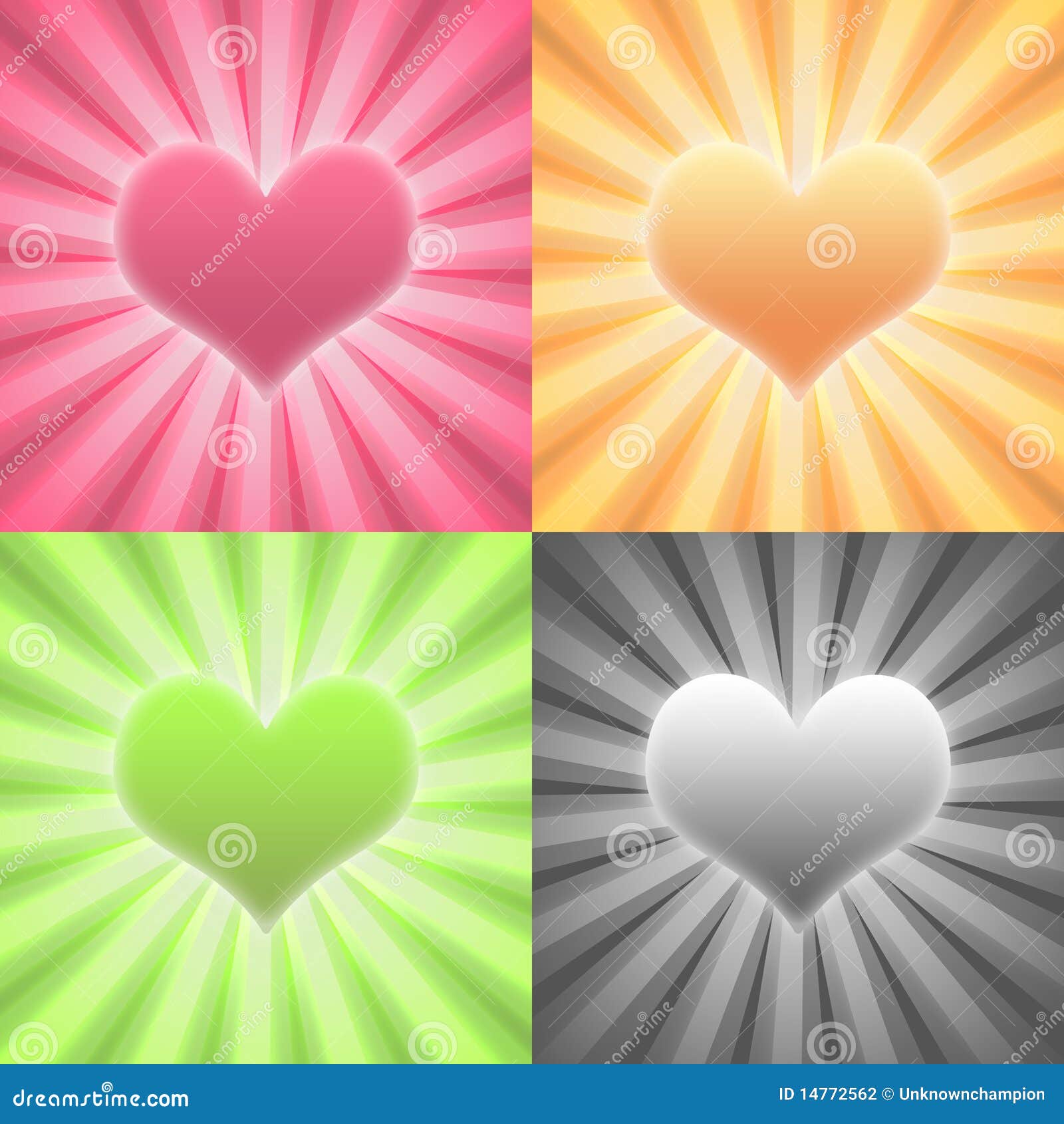 Shiny Hearts stock illustration. Illustration of glow - 14772562
