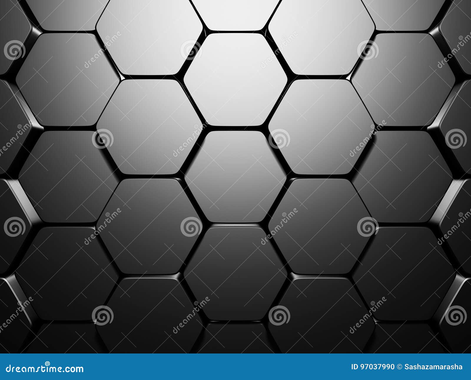 Shiny Hexagon Pattern Dark Metallic Silver Background Stock Illustration - Illustration of metal ...