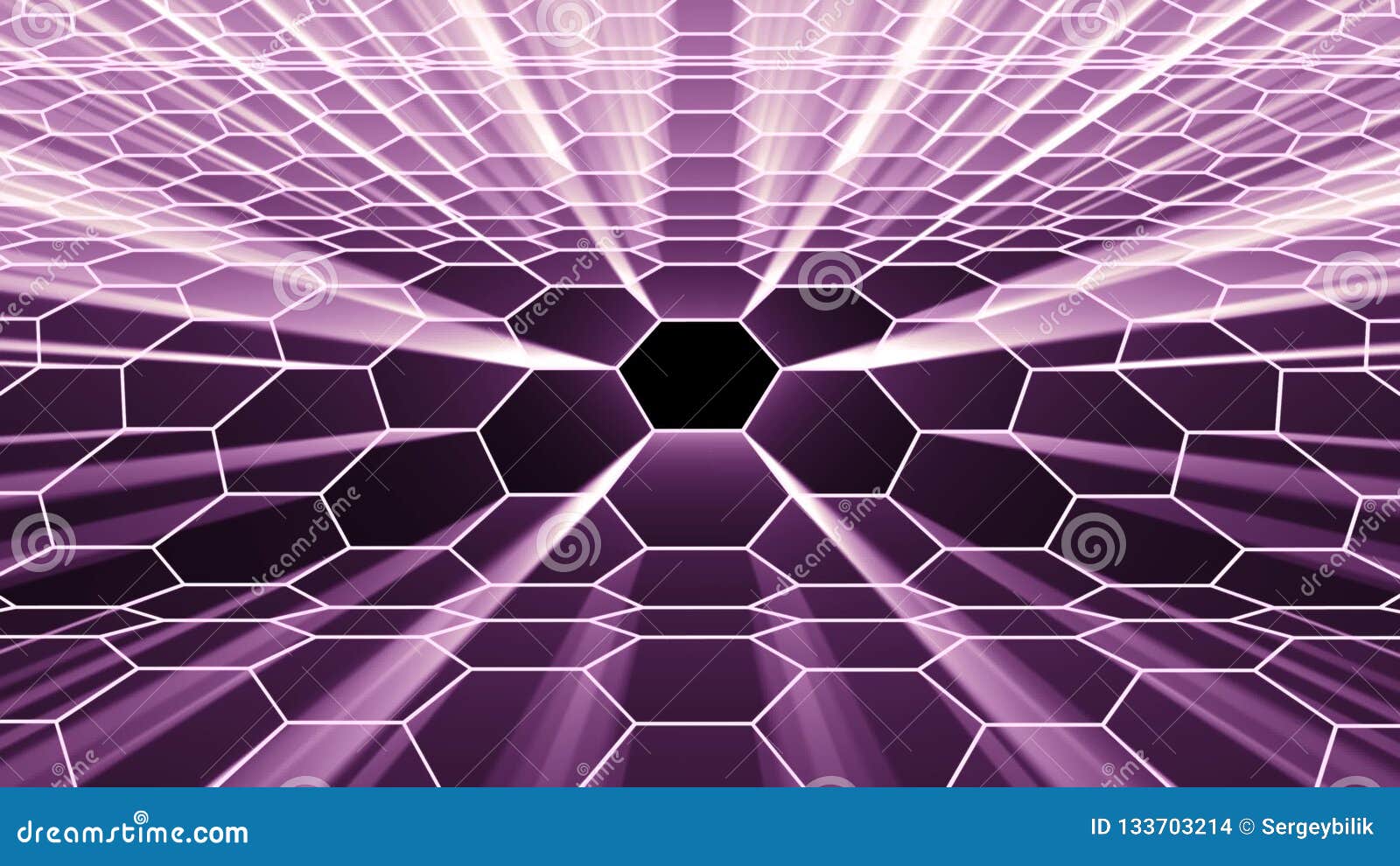Shiny Hexagonal Grid Net Waving Field Landscape Seamless Loop Drawing ...