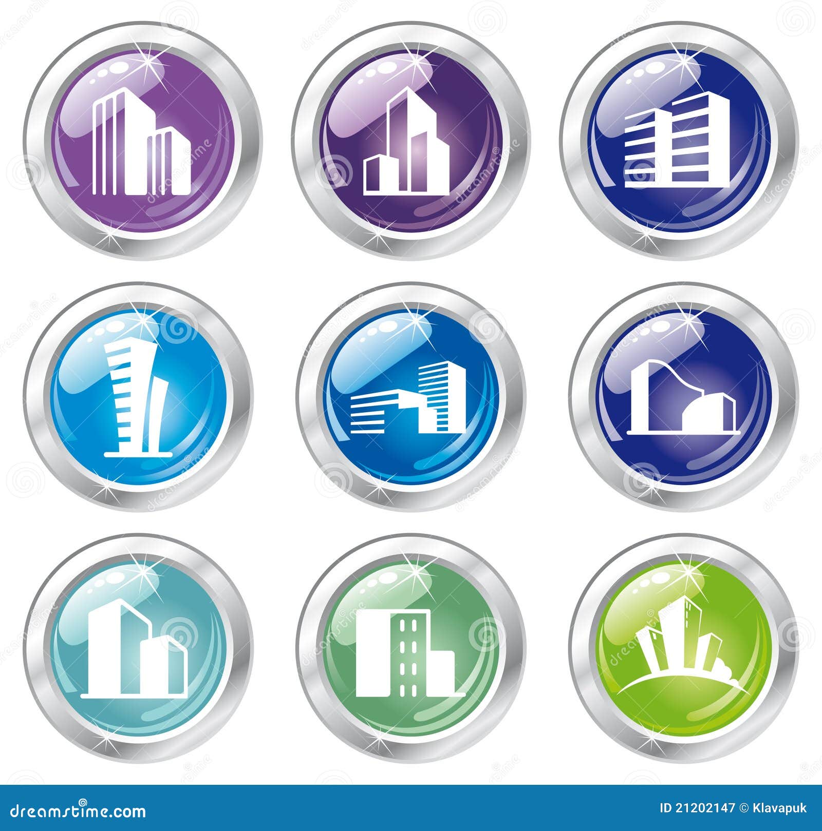Shiny House Icon Collection Stock Vector - Illustration of painting ...