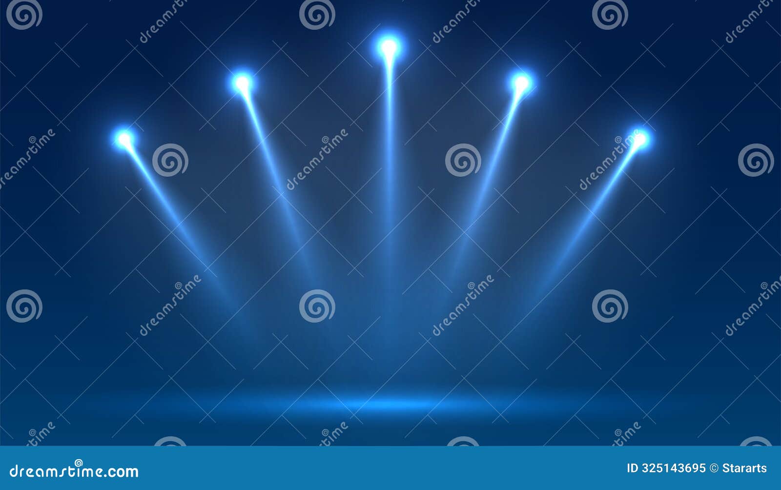 Shiny Illuminated Spotlight Design on Abstract Stage Stock Illustration ...
