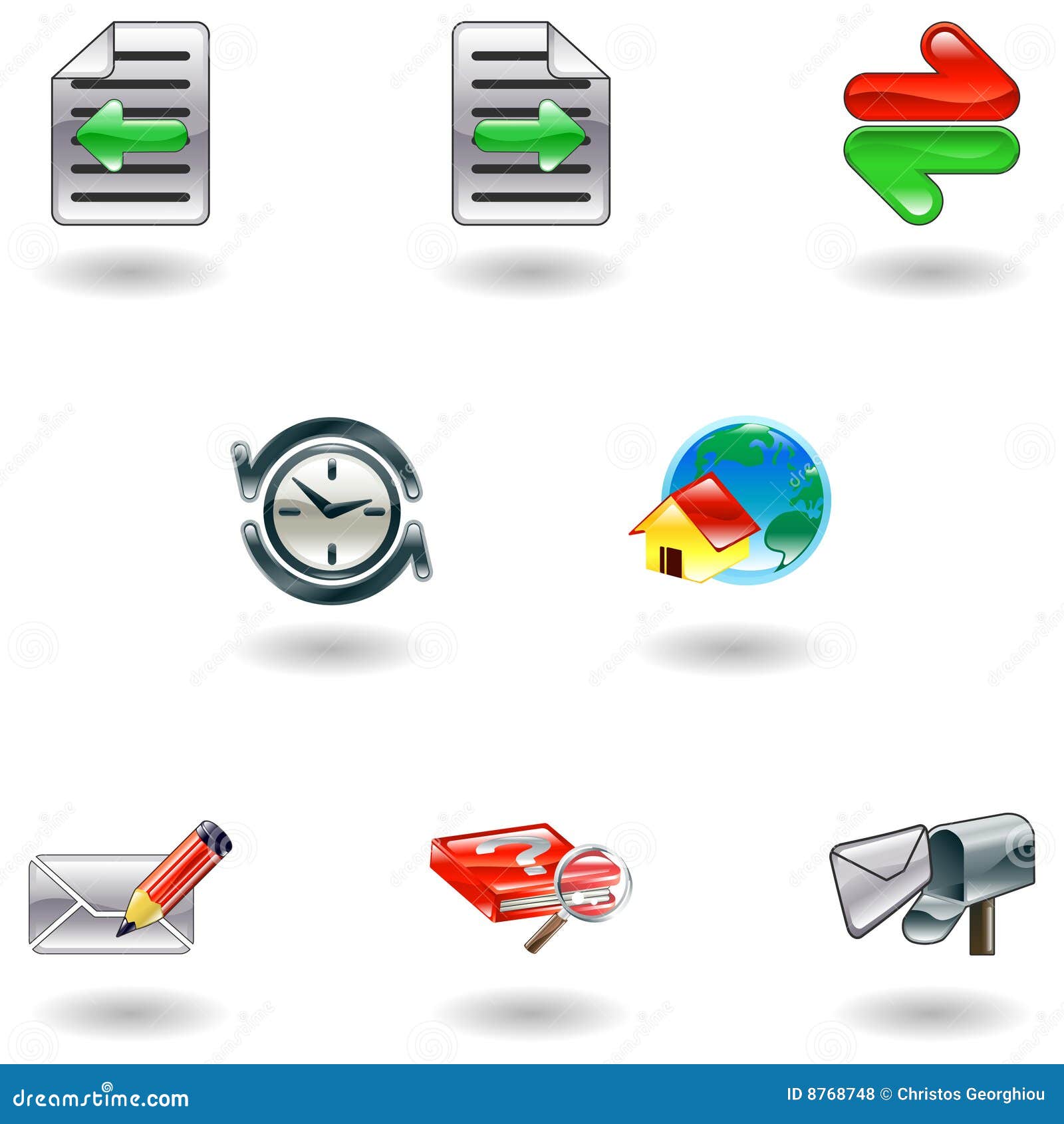 Shiny Internet Browser Icon Set Stock Vector - Illustration of home ...