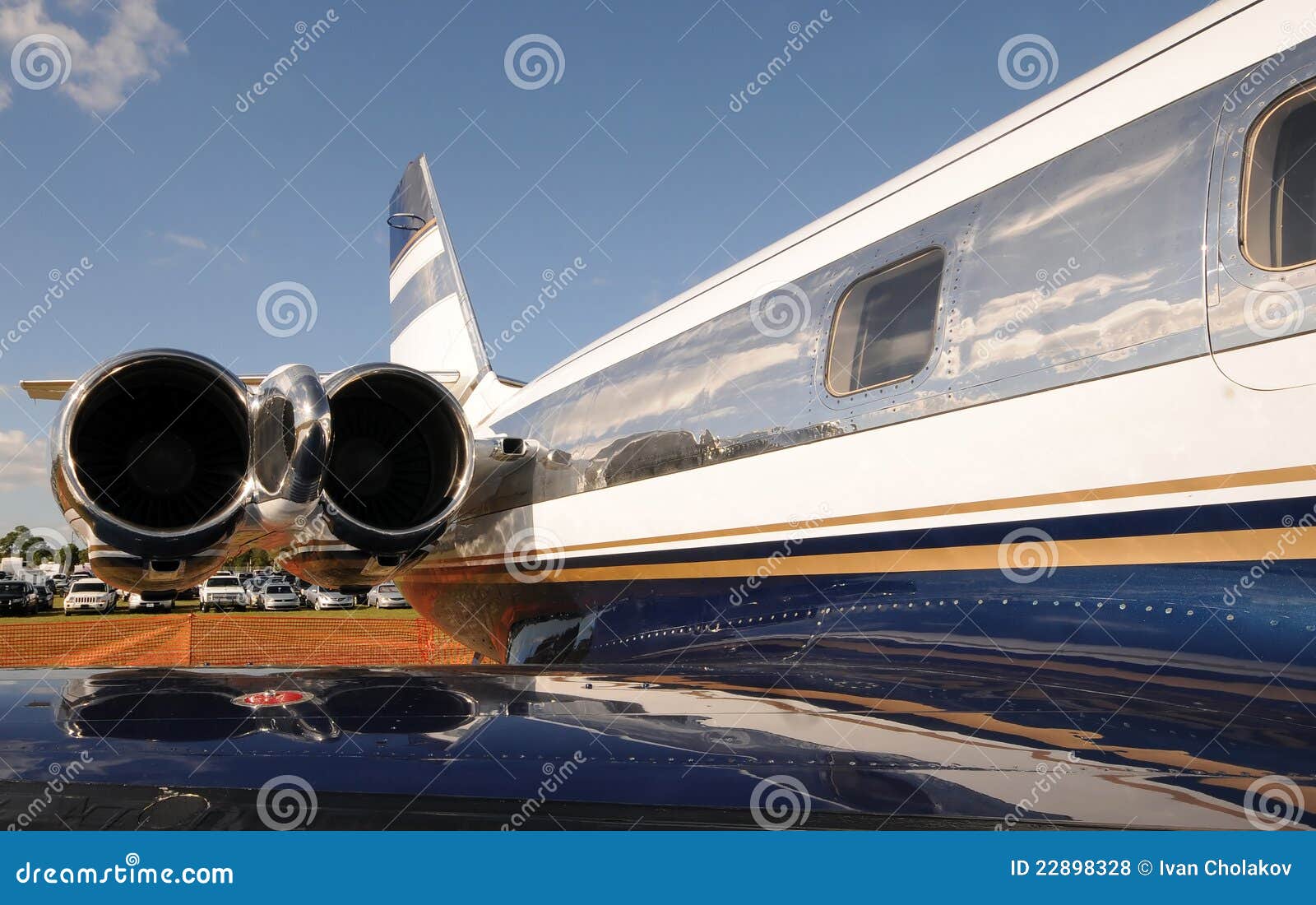 Shiny jet airplane editorial stock photo. Image of plane - 22898328