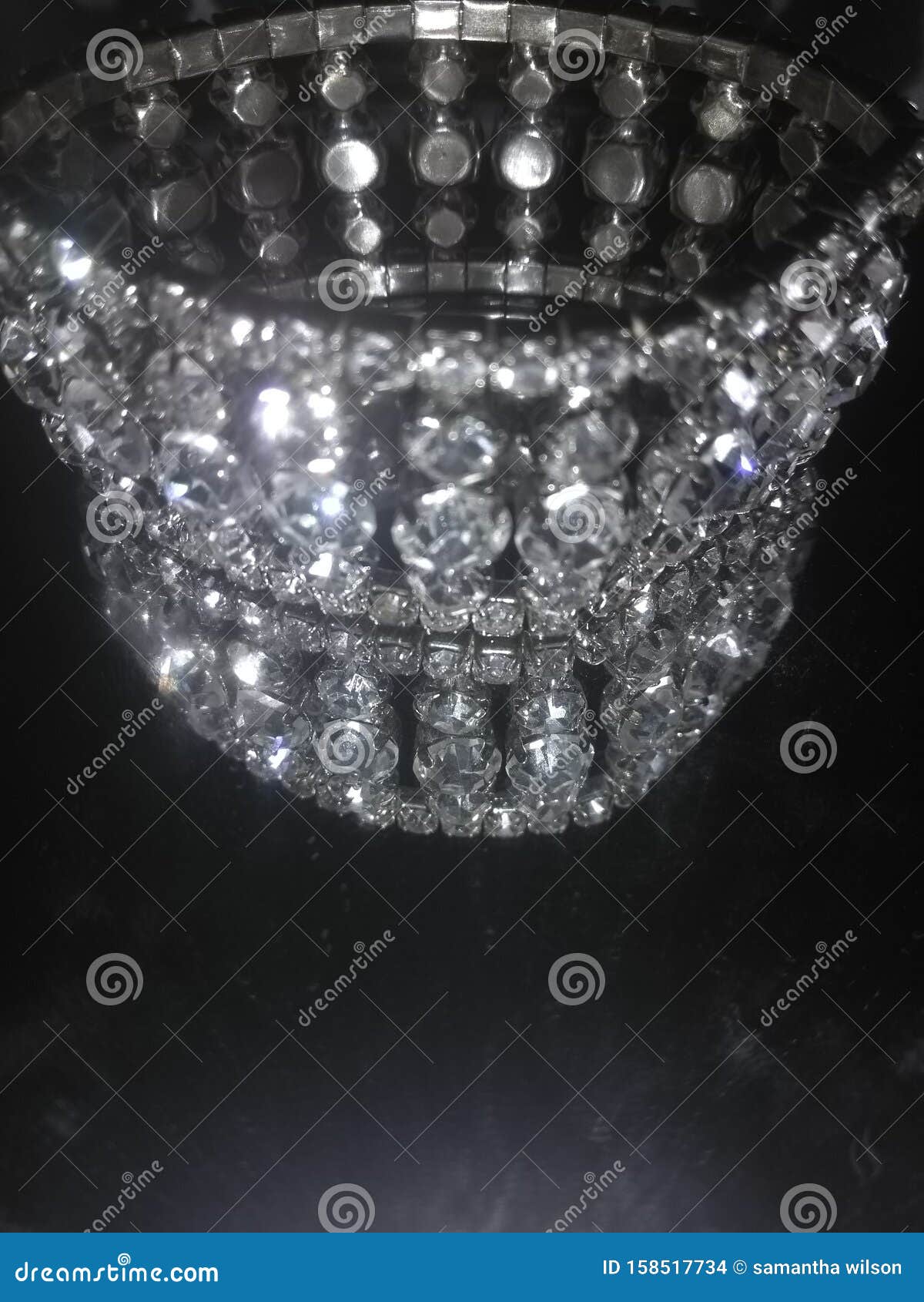 Shiny Jewelry Reflection on Mirror Stock Photo - Image of reflection ...