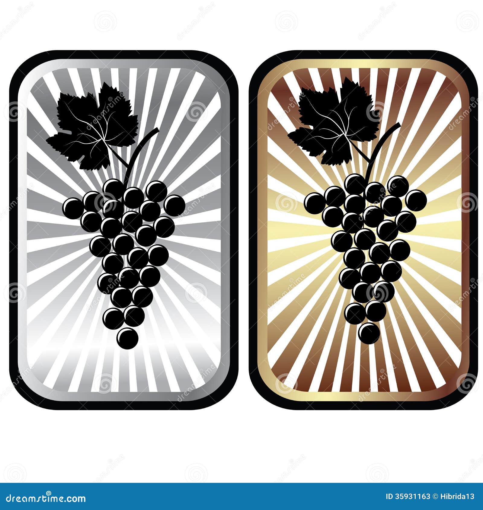 Shiny Labels Isolated On White Background Cartoon Vector ...