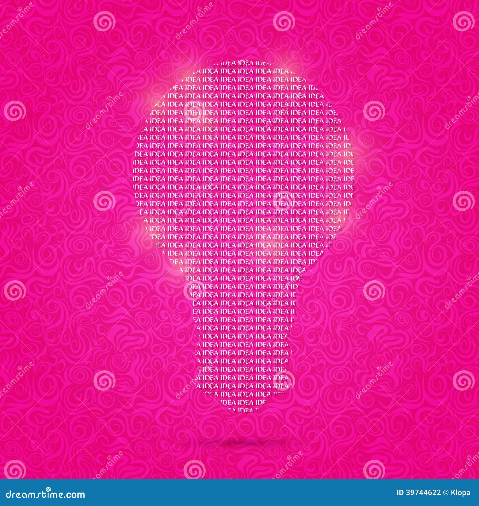 Shiny Light Bulb Idea on Pink Background Stock Vector - Illustration of ...