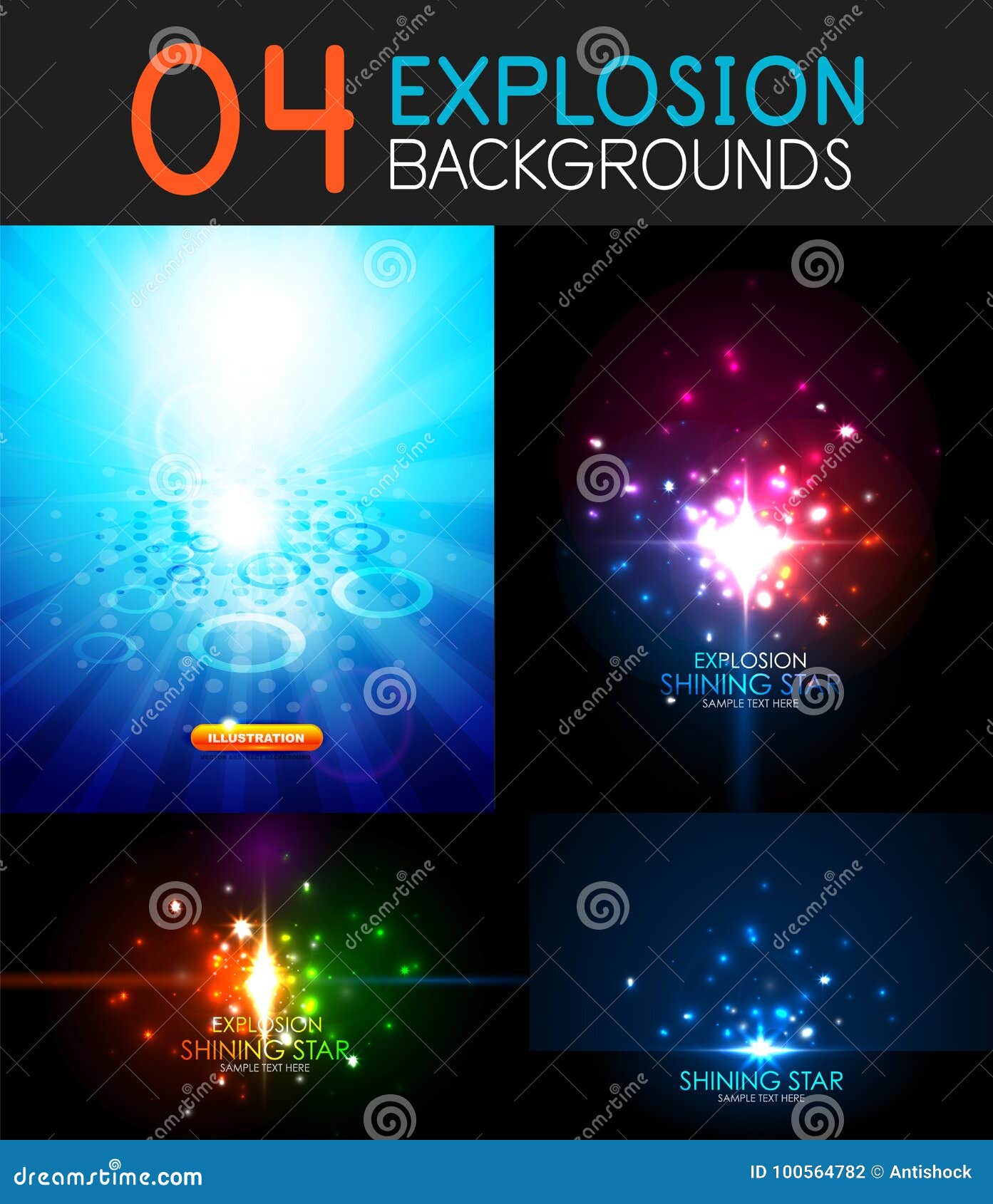 Shiny Light Effect Explosion Background Stock Vector - Illustration of ...
