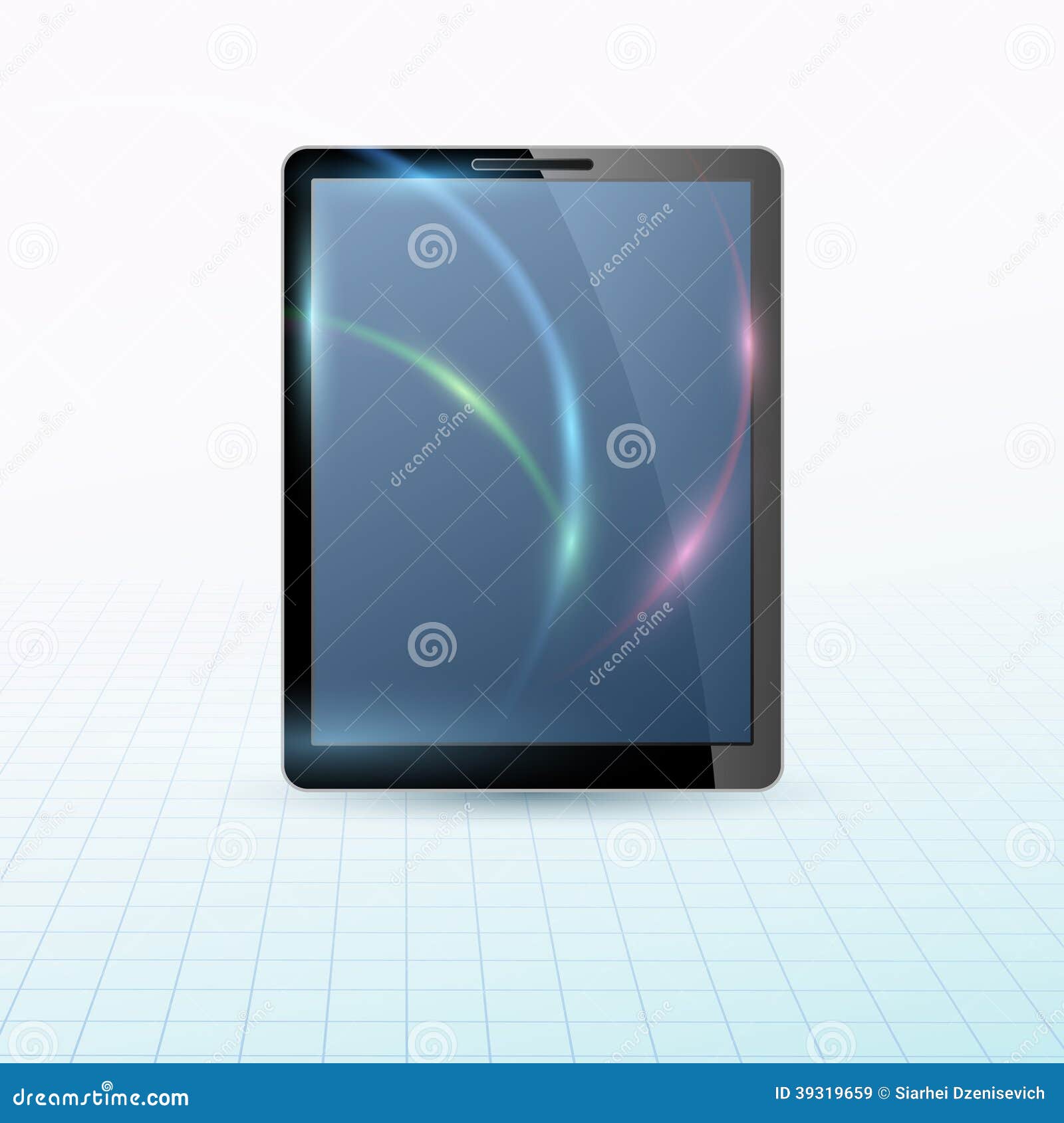 Shiny Light Over Tablet Device Stock Vector - Illustration of abstract ...