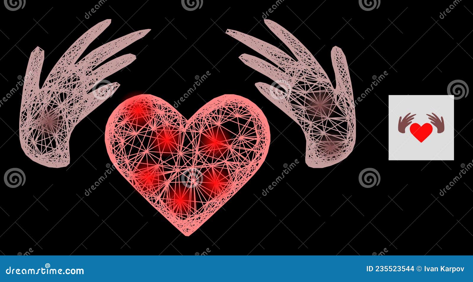 Shiny Linear Mesh Handmade Love with Lightspots Stock Photo - Image of ...