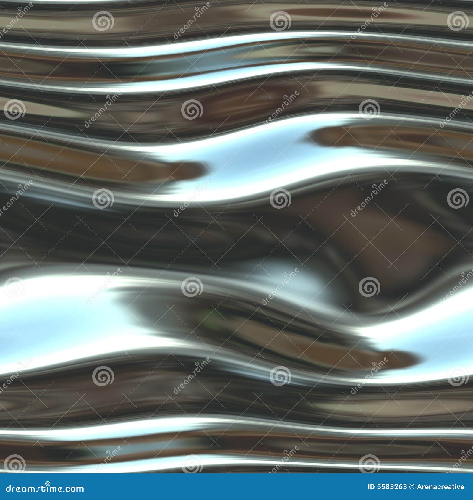 Liquid Chrome Background. Fluid Texture For Design. Unreal Organic ...