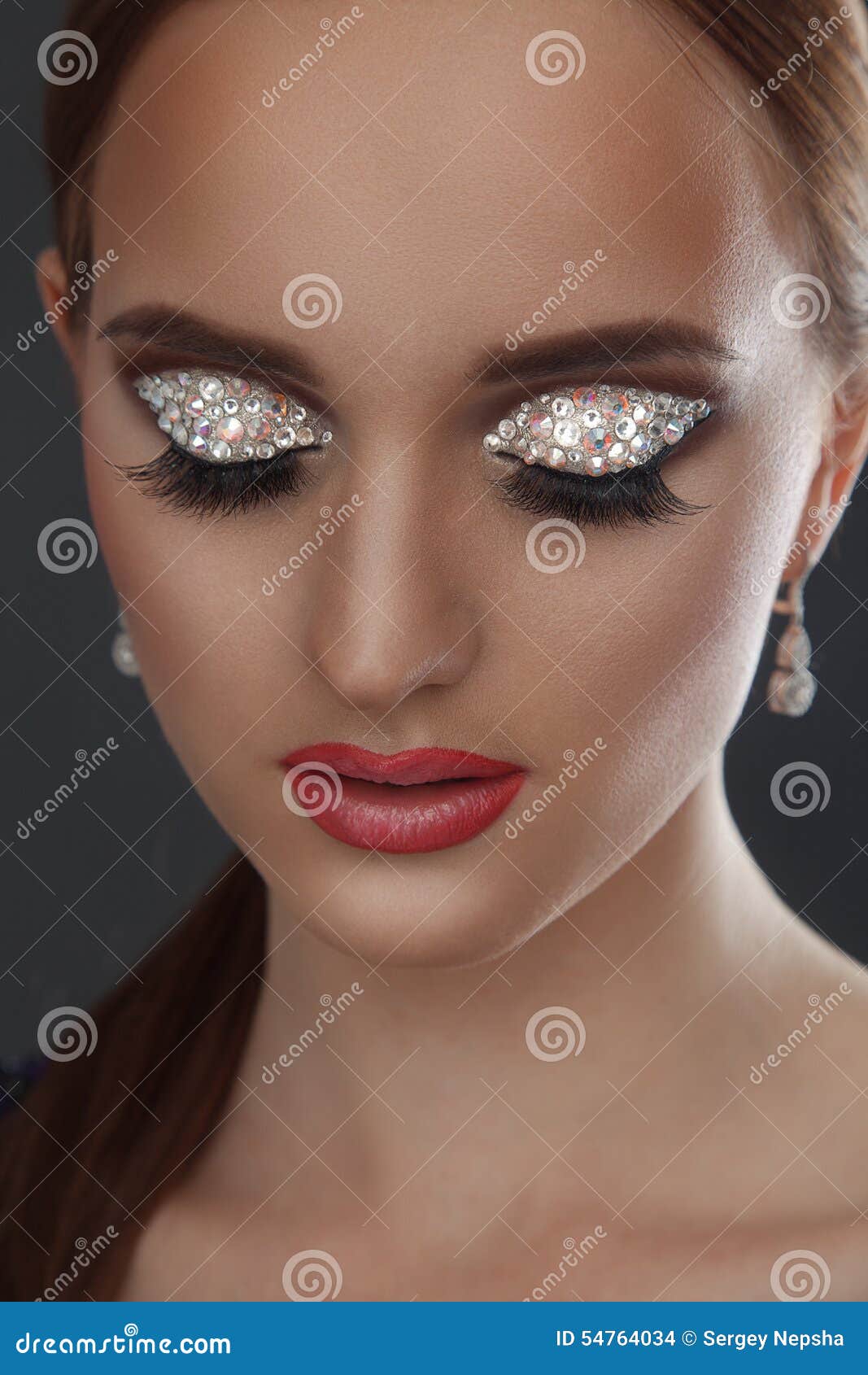 Shiny make-up stock photo. Image of modern, fashion, eyelash - 54764034