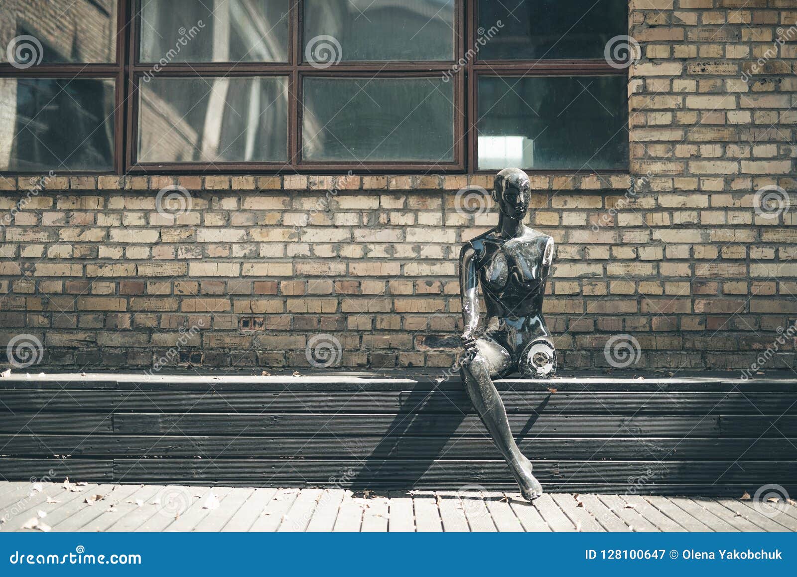 Shiny Mannequin without One Leg Looking Useless Stock Image - Image of ...