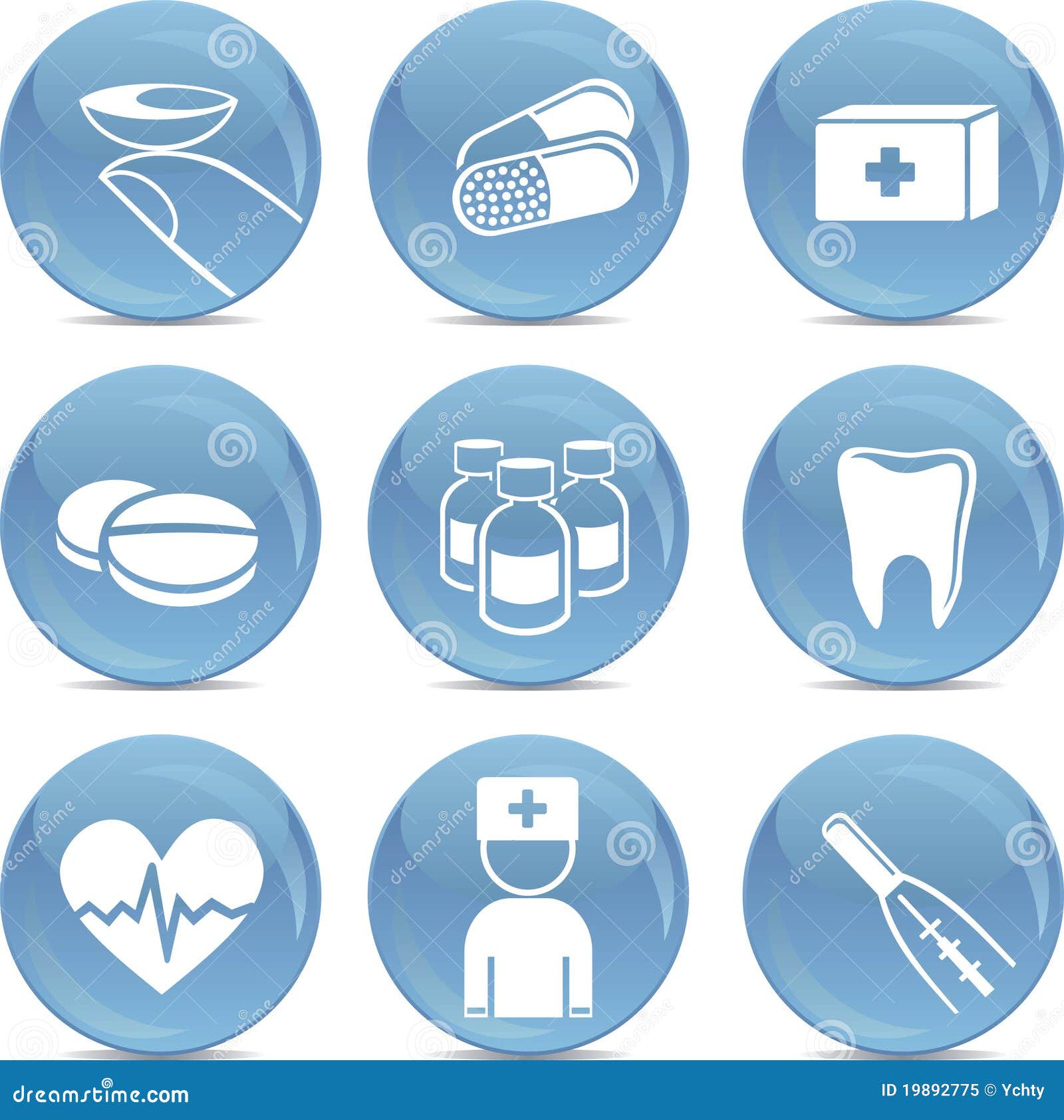 Shiny Medical Icons in Vector Stock Vector - Illustration of ...