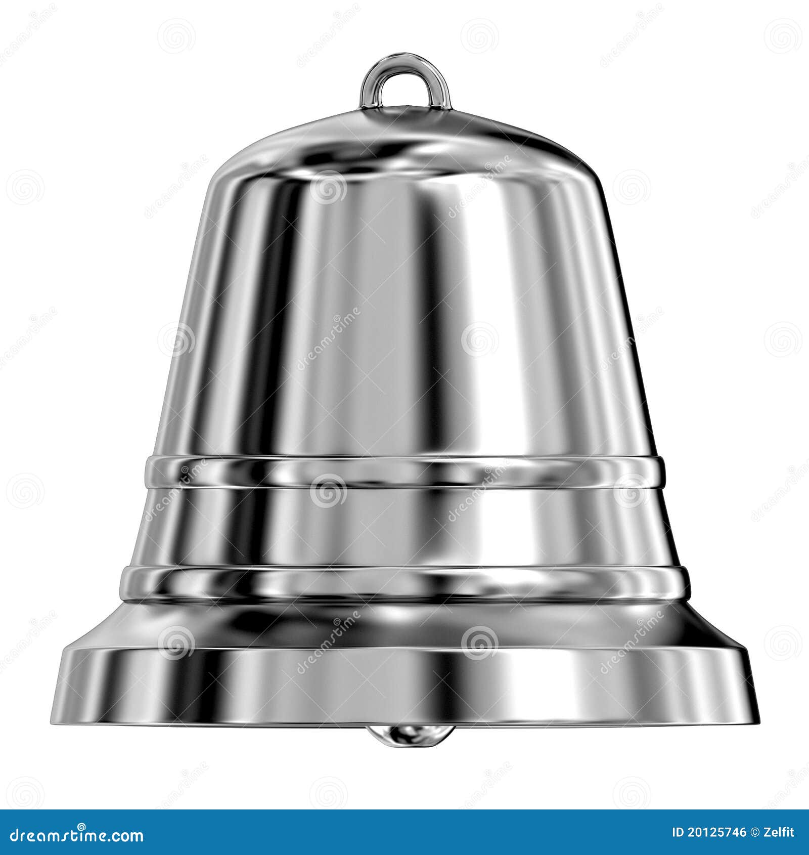 Shiny Metal Bell,frontal View Stock Illustration - Illustration of ...