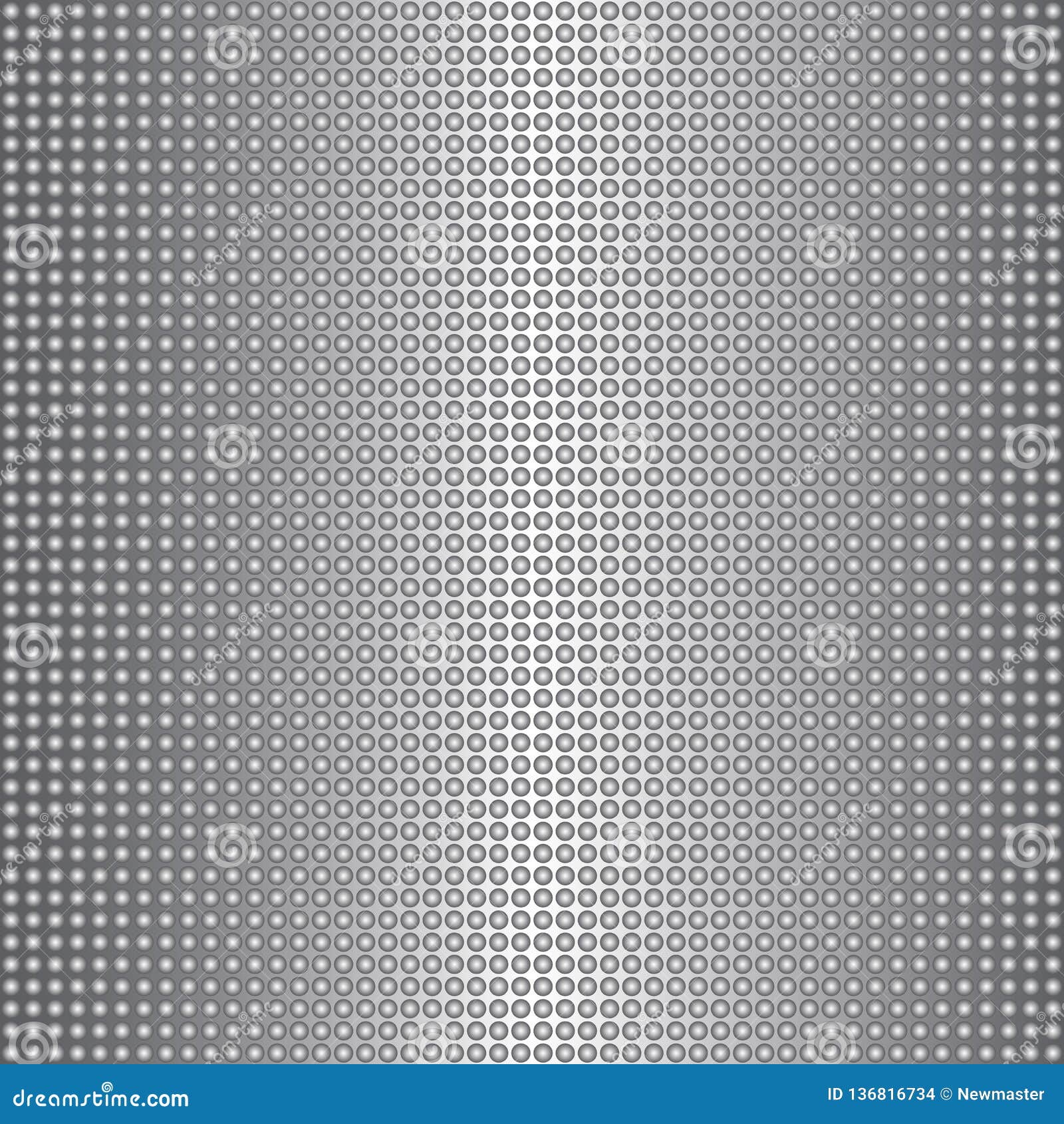 Shiny Metal Circles Seamless Silvery Dotted Pattern Stock Vector ...