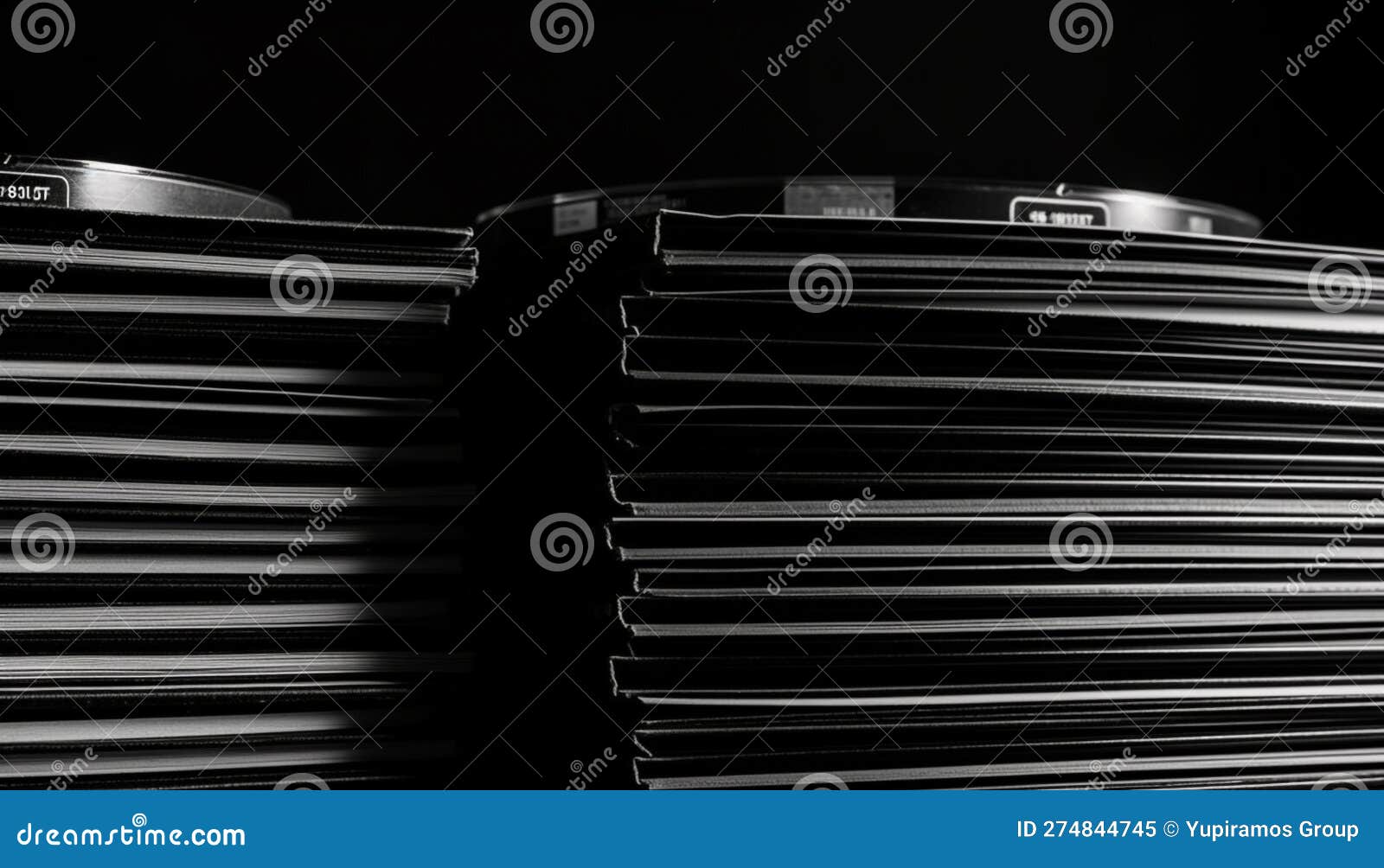 Shiny Metal Disks Stack in Orderly Circle Generative AI Stock Image ...