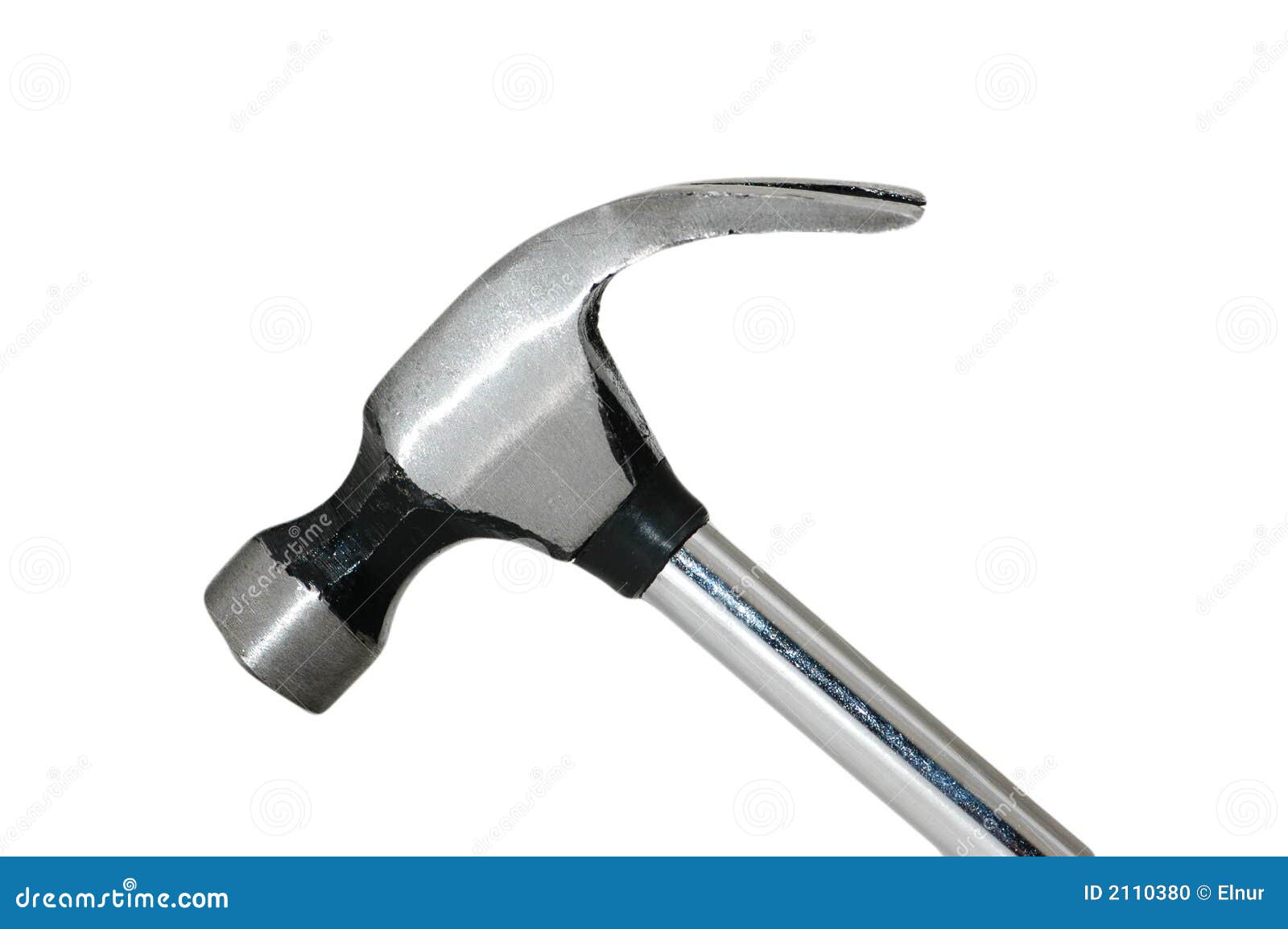 Shiny Metal Hammer Isolated on the White Stock Photo - Image of ...