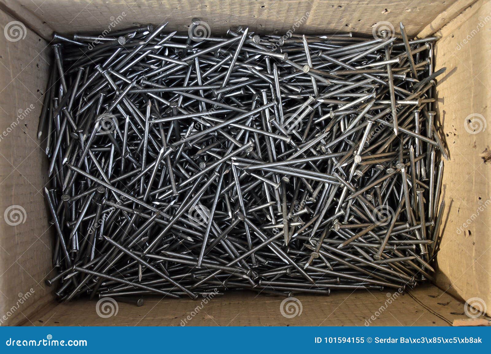Iron nails texture stock image. Image of metallic, metal - 101594155