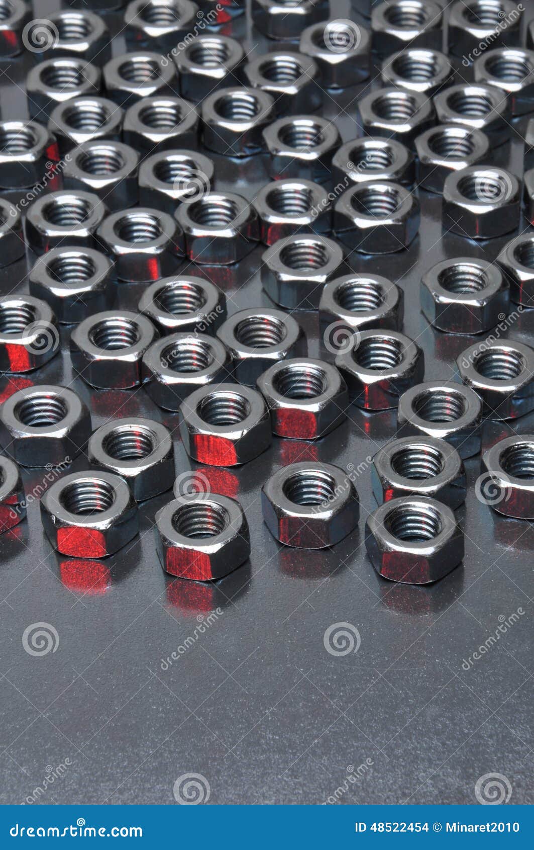 Shiny metal nuts stock photo. Image of group, element - 48522454