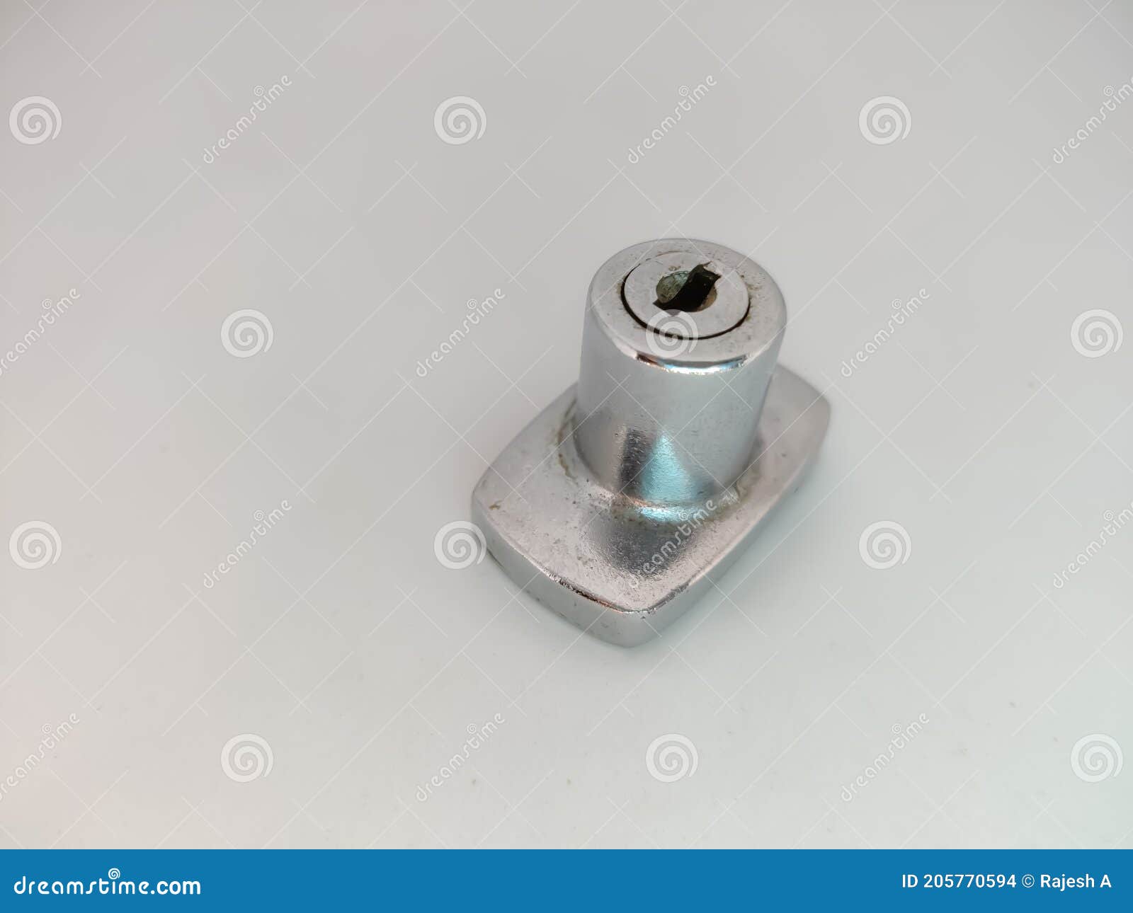 Shiny Metal Object Isolated on White Background Stock Photo - Image of ...