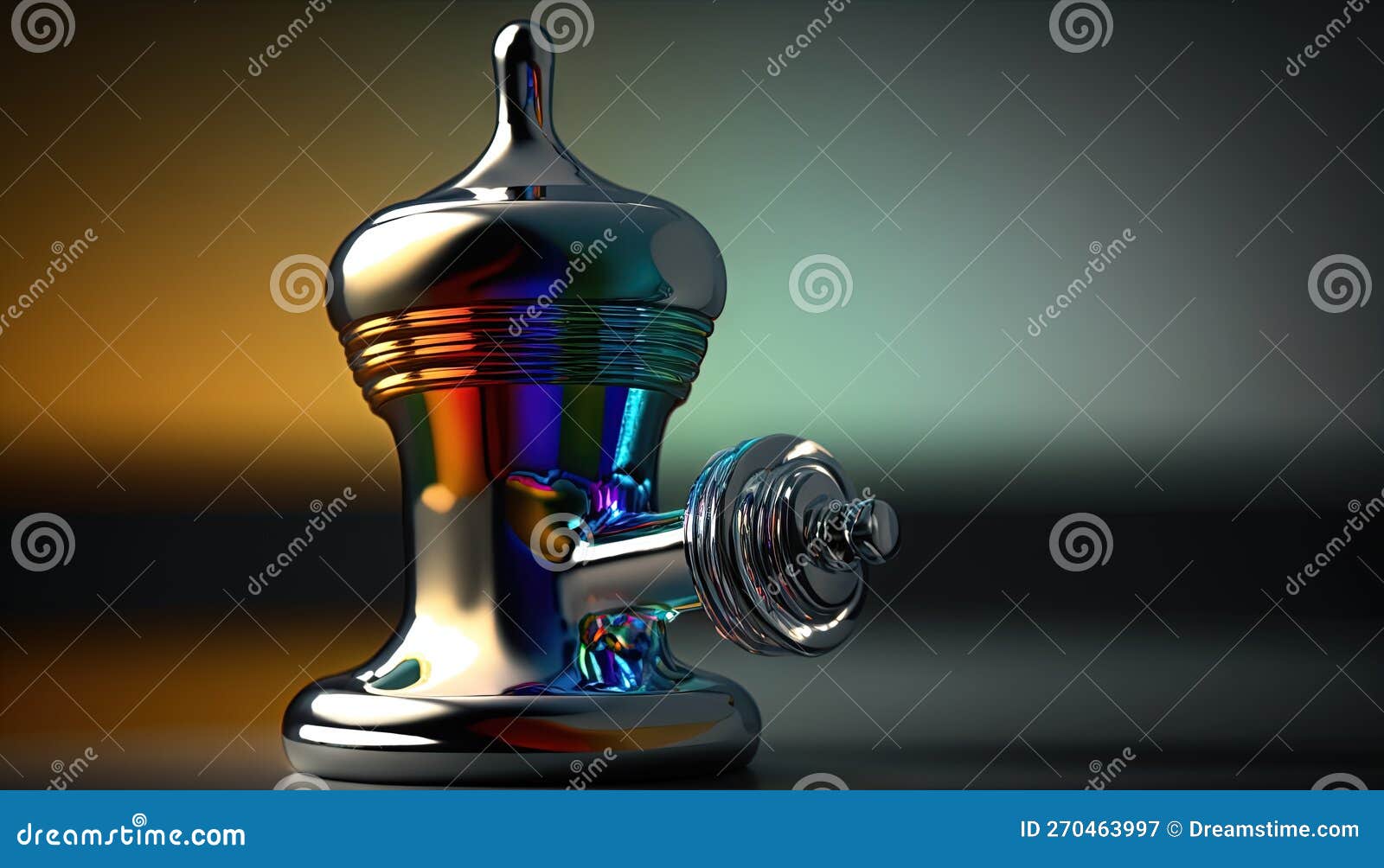 A Shiny Metal Object with a Shiny Metallic Finish on it. Generative Ai ...